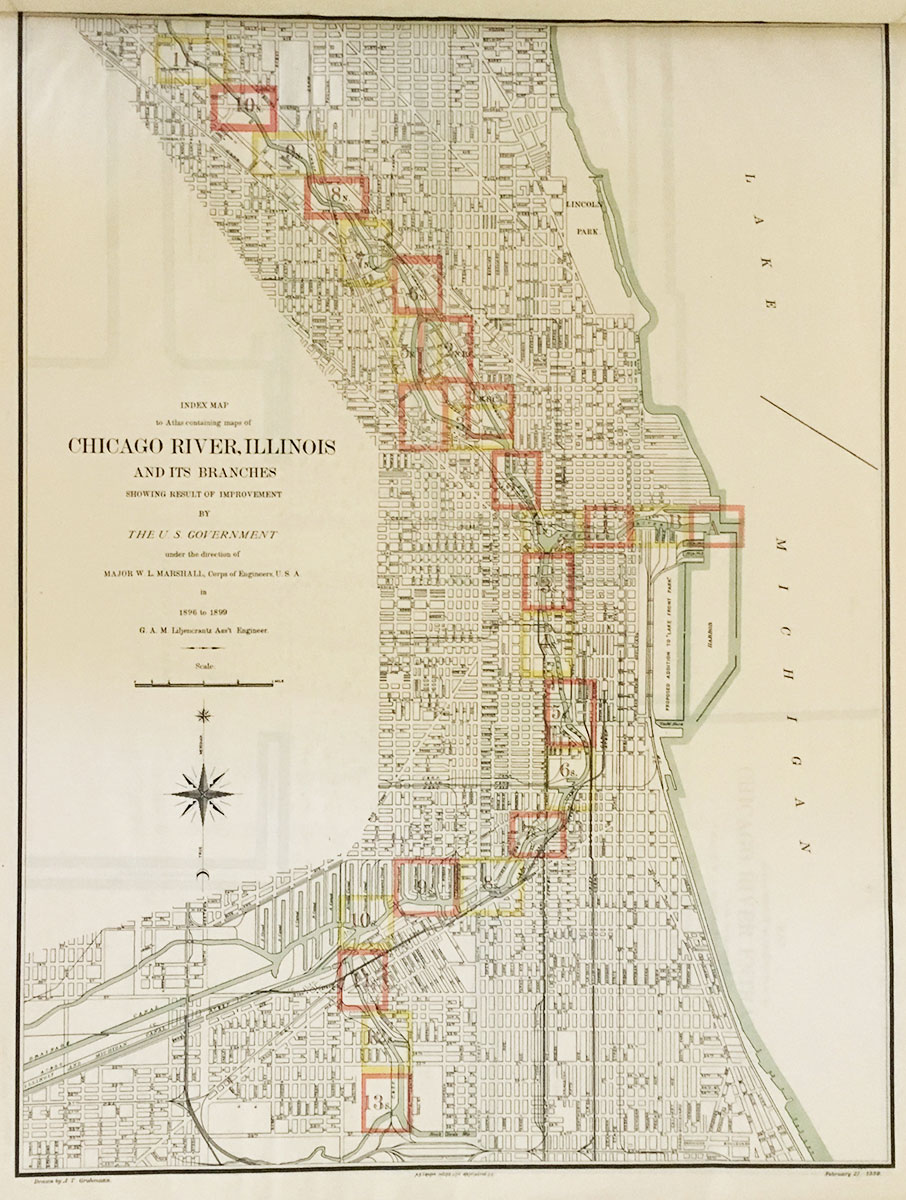 Atlas Containing Maps of Chicago River | Barnebys
