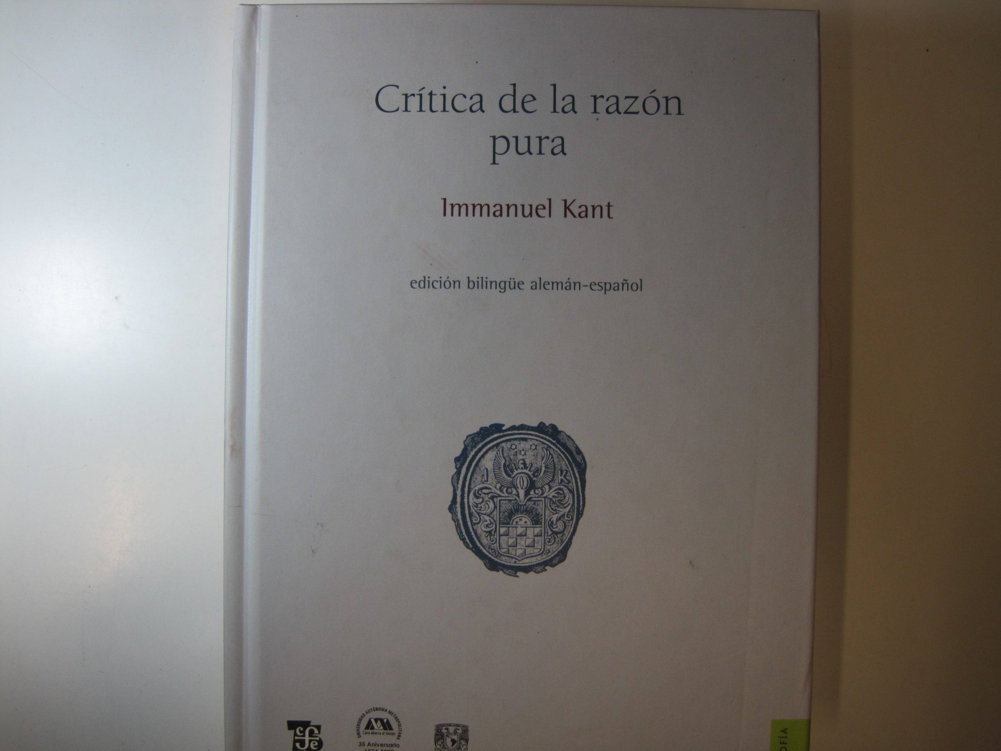 CRITICA DE LA RAZON PURA IMMANUEL KANT | Barnebys CRITICA DE LA RAZON PURA IMMANUEL KANT | Barnebys