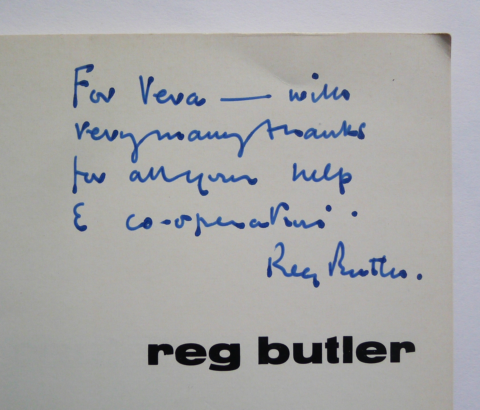 Reg Butler. Sculpture and Drawings. Hanover Gallery 1963. by BUTLER ...