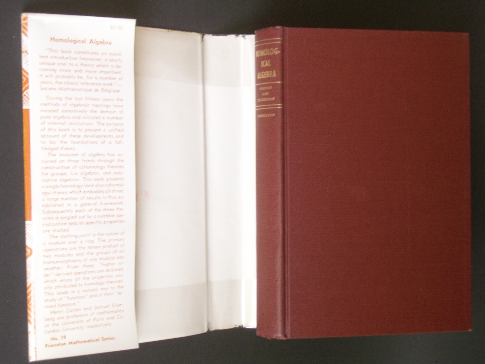 Homological Algebra by Cartan, Henri & Samuel Eilenberg: Good Hard ...