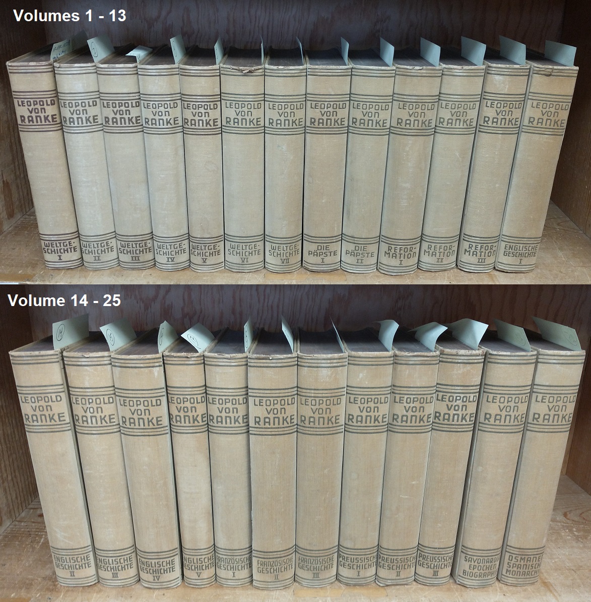 HISTORISCHE MEISTERWERKE [25 VOLUMES] von Ranke, Leopold von, 1795-1886 ...