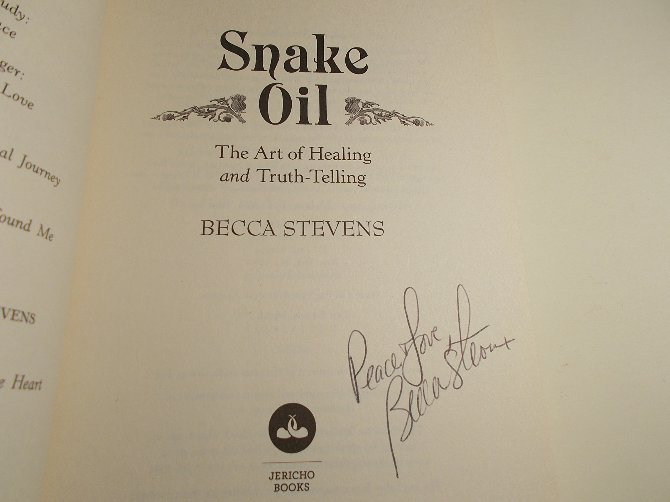 Snake Oil: The Art of Healing and Truth-Telling by Becca Stevens: Good ...