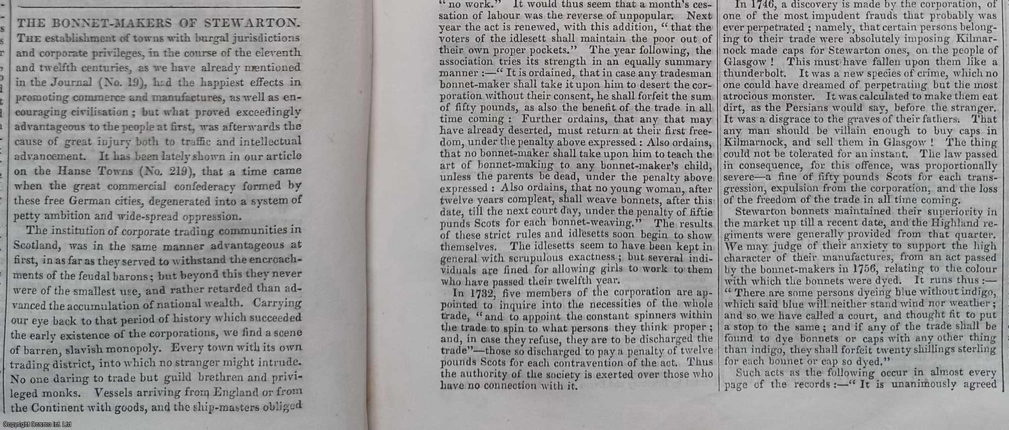 The Bonnet Makers of Stewarton, Ayrshire. Published by W. & R. Chambers ...