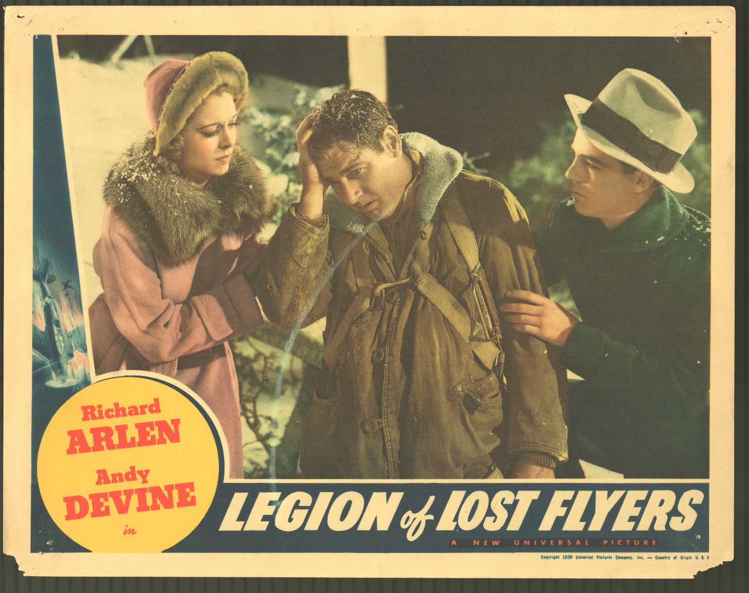 Legion of Lost Flyers 11"x14" Lobby Card Richard Arlen Anne Nagel ...