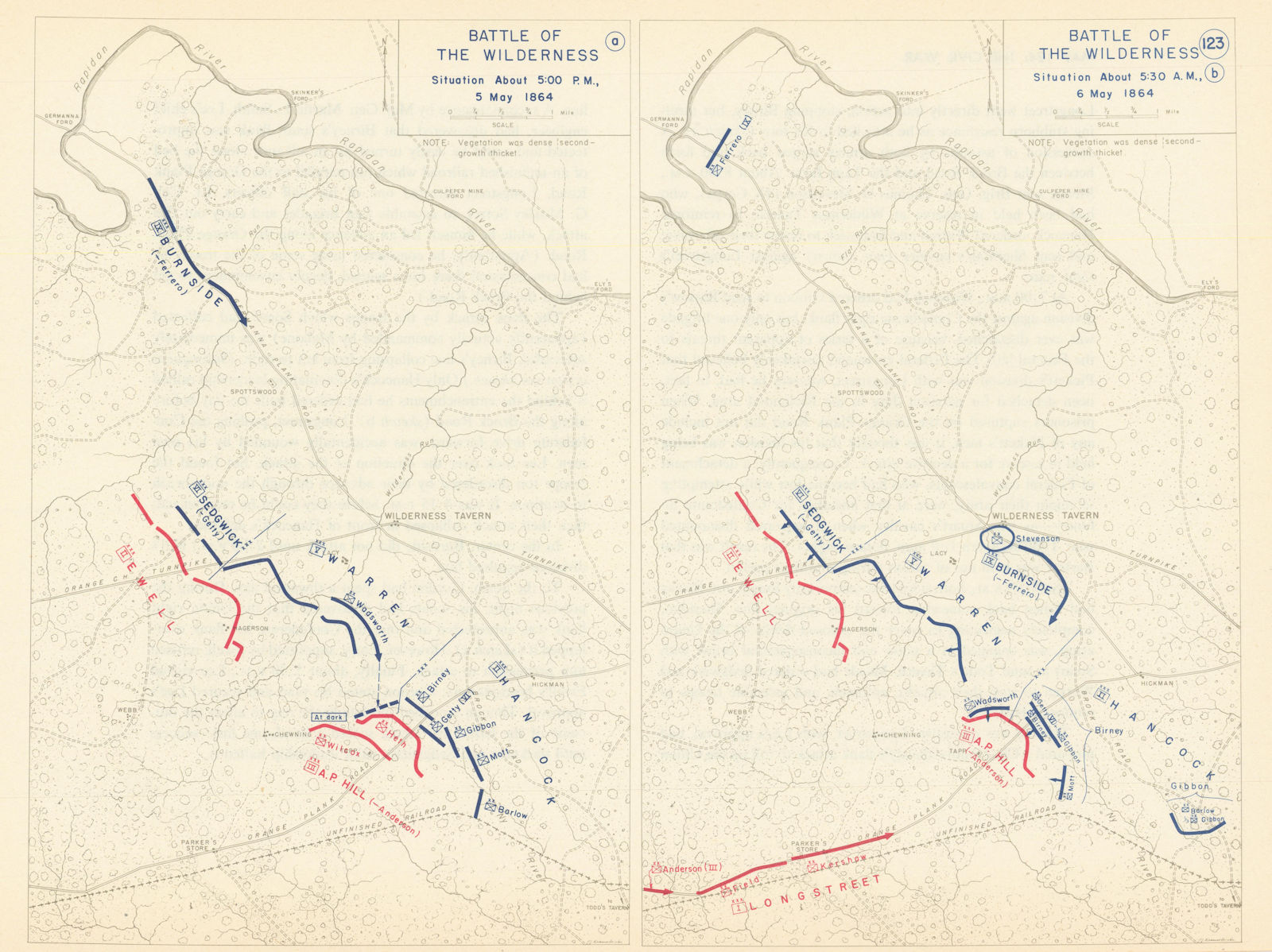 Battle Of The Wilderness Civil War Map