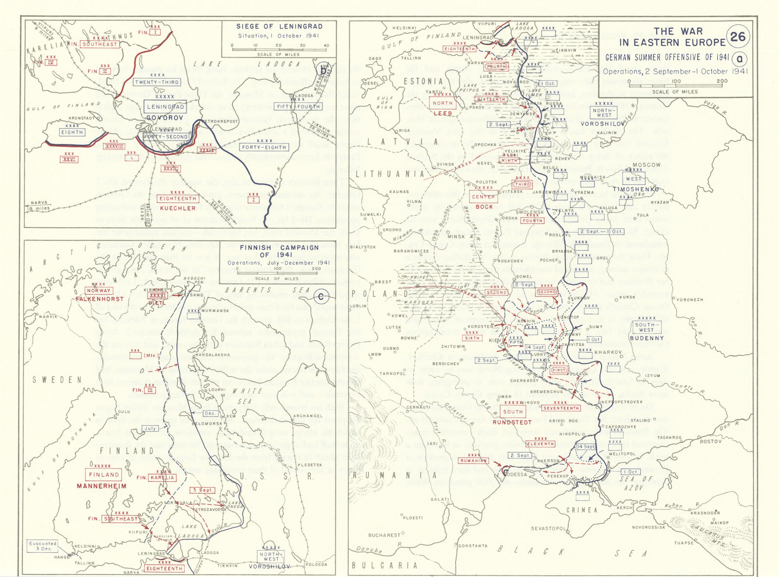 Siege of Leningrad - Situation, 1 October 1941 // The War in Eastern ...
