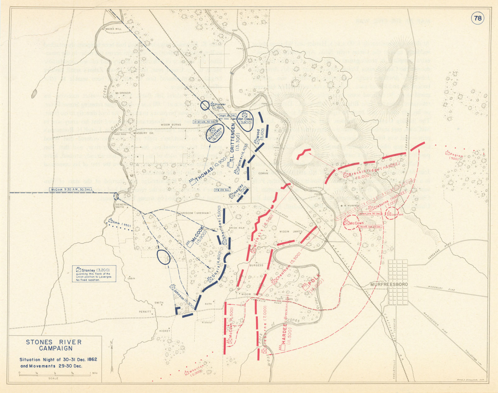 Stones River Campaign - Situation Night of 30-31 Dec. 1862 and ...