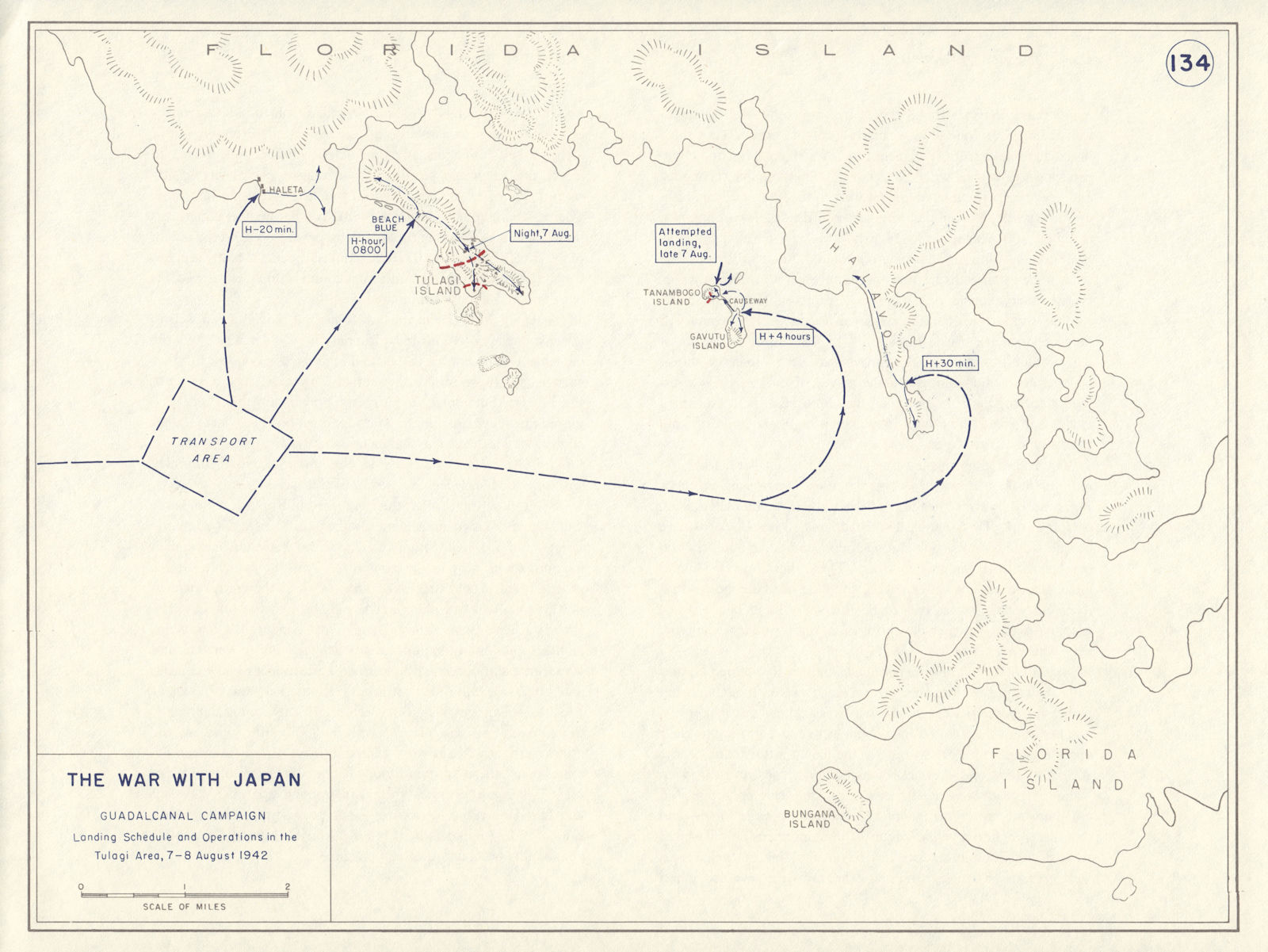 The War with Japan - Guadalcanal Campaign - Landing Schedule and ...