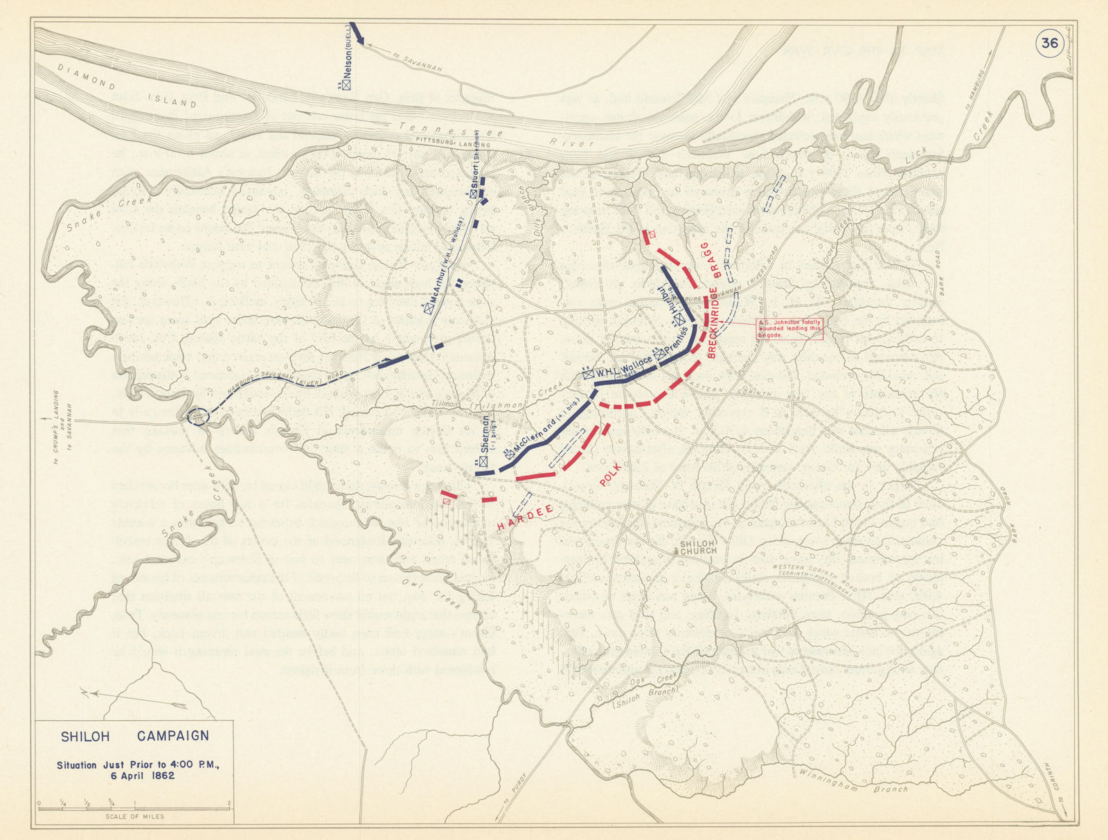 Battle Of Shiloh Map