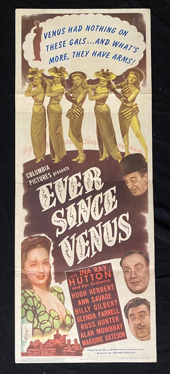Ever Since Venus Original Insert Movie Poster 1944 Ina Ray Hutton ...