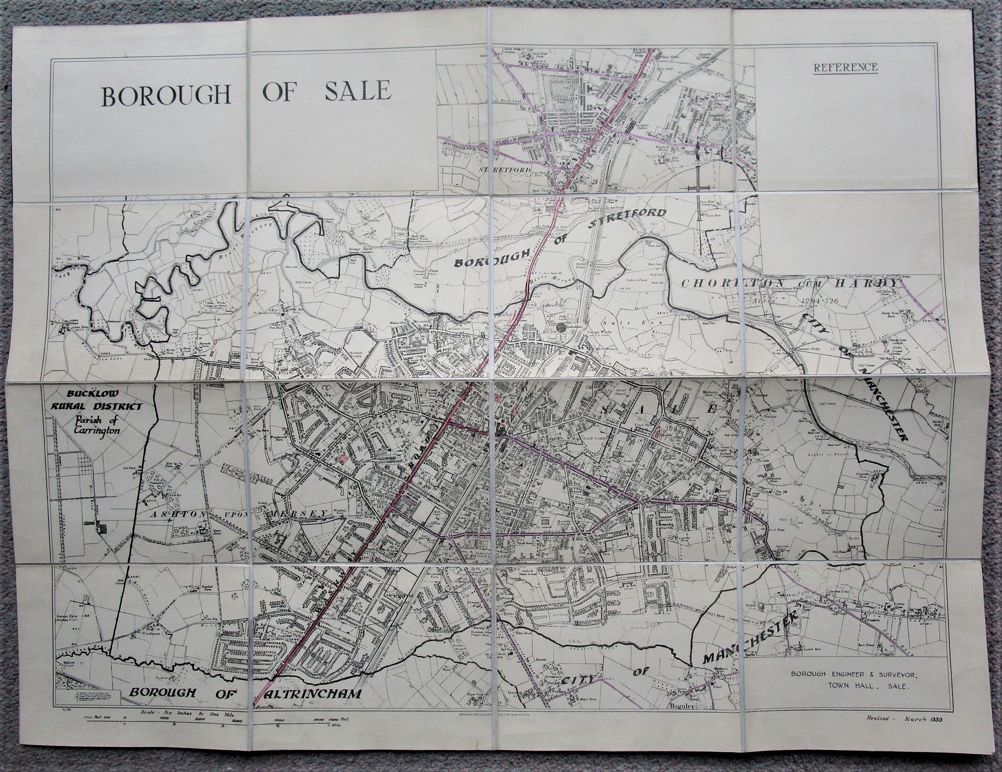 LARGE SCALE STREET PLAN OF SALE Trafford, Greater Manchester W. E ...