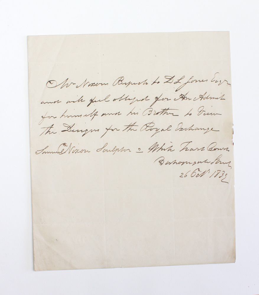 An Original Hand Written Letter and Signed by Samuel Nixon by Samuel ...