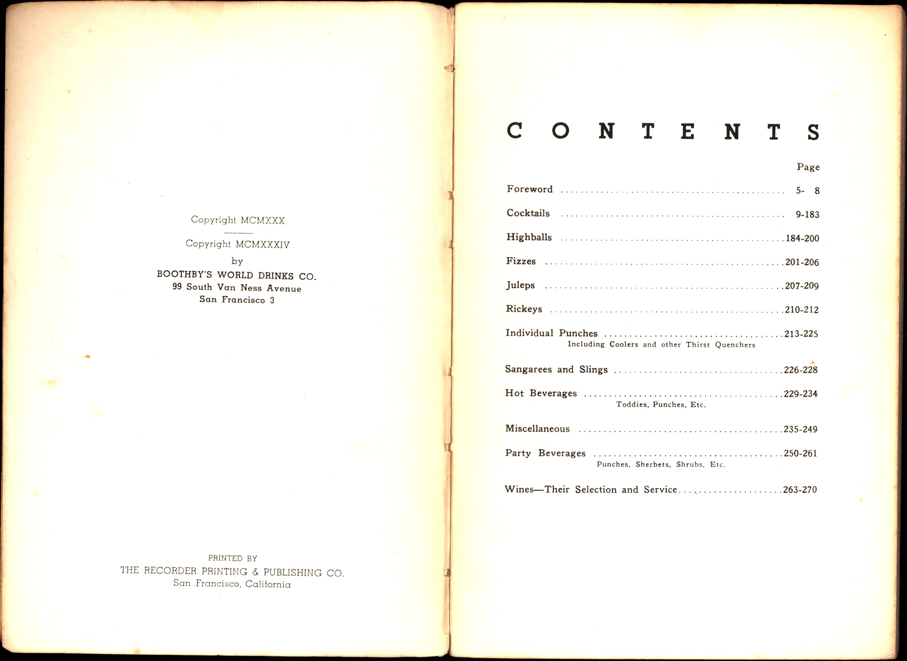 'Cocktail Bill' Boothby's World Drinks and How To Mix Them / The ...