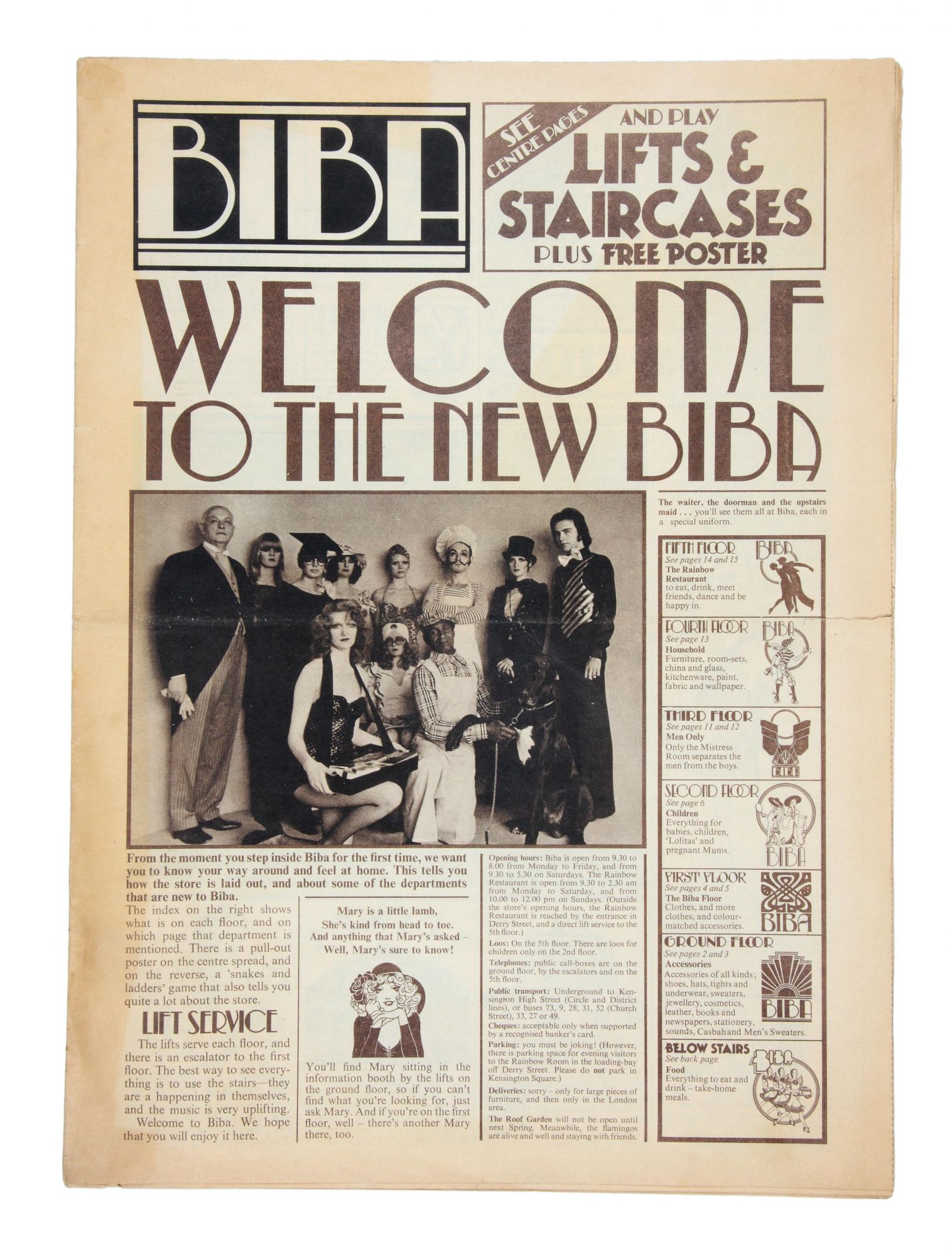 Three iconic Biba fashion catalogues with the Biba Newspaper by [Biba ...