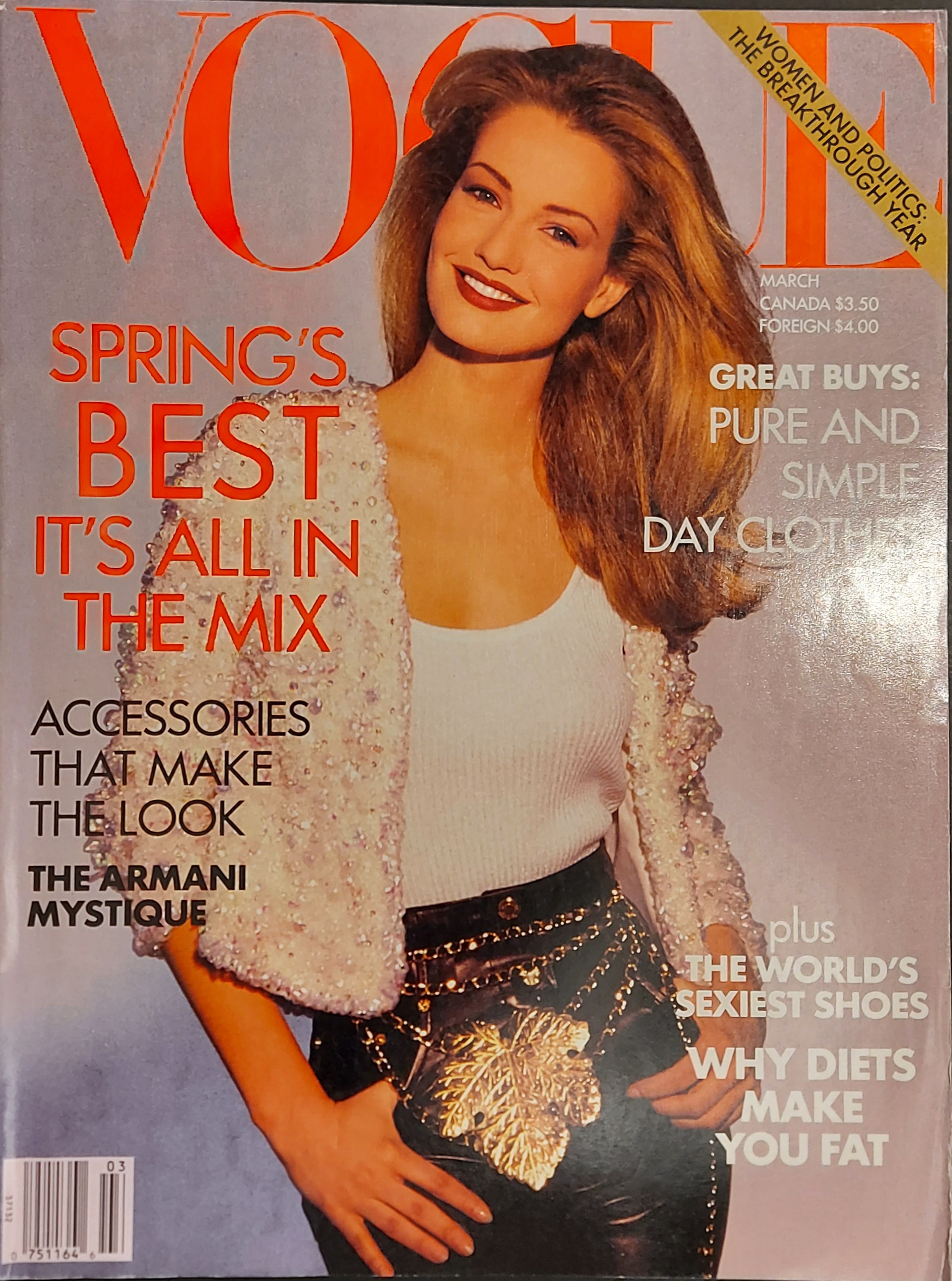 Vogue Magazine March 1992 Kate Mulder by Tilberis, Elizebeth: (1992 ...