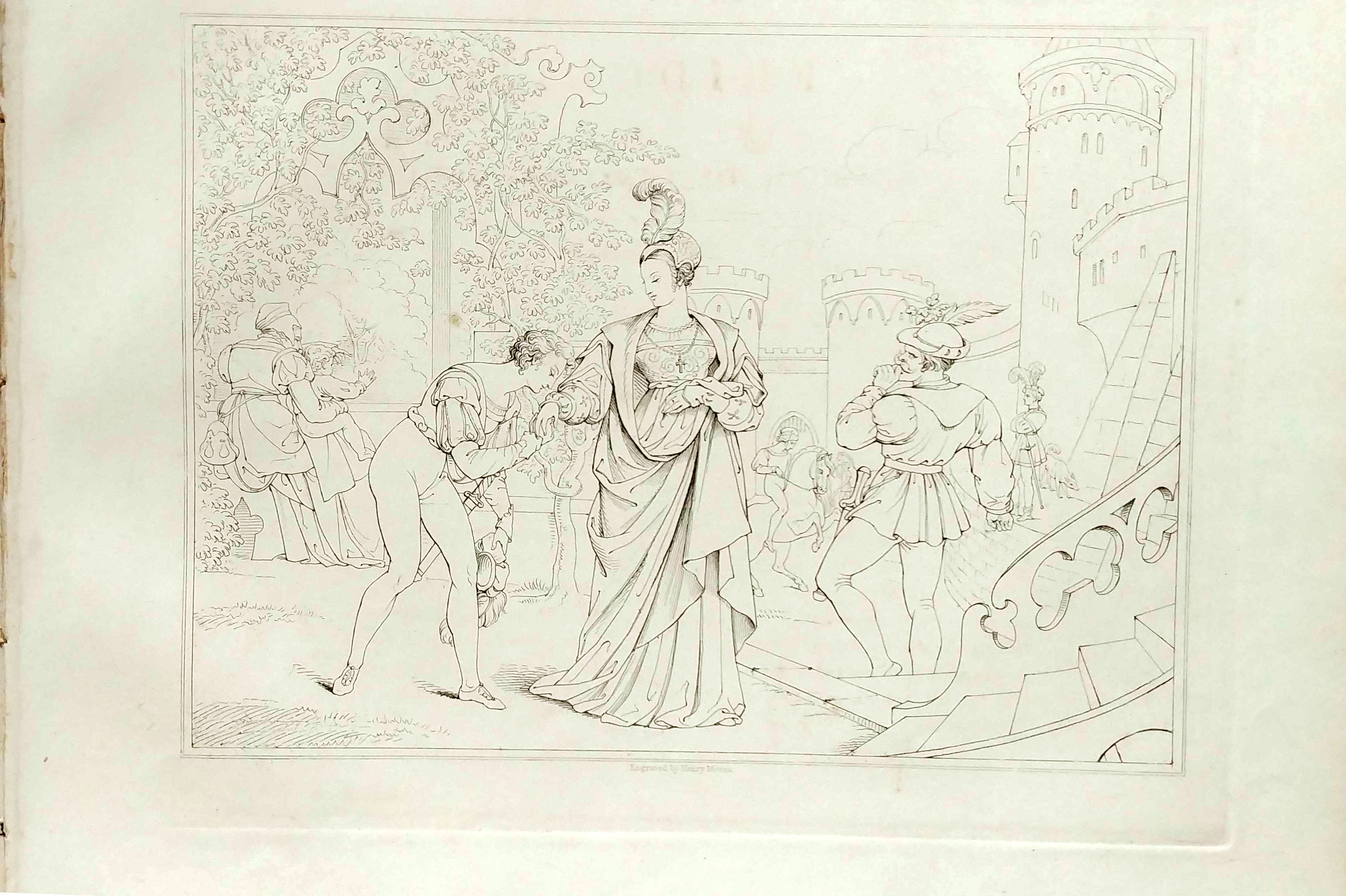 Outline Illustrations for The Fight with the Dragon, a Romance, with ...