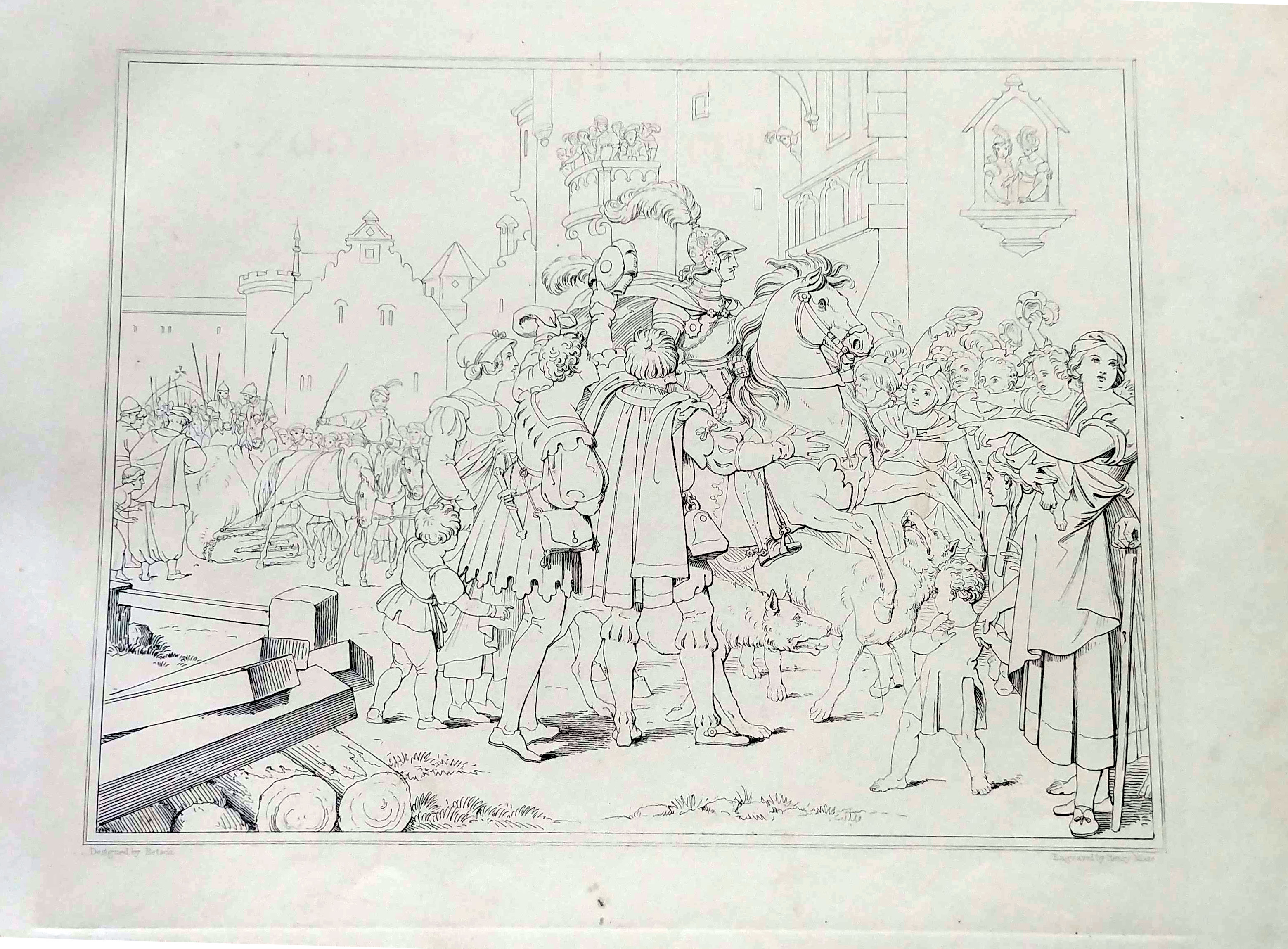 Outline Illustrations for The Fight with the Dragon, a Romance, with ...