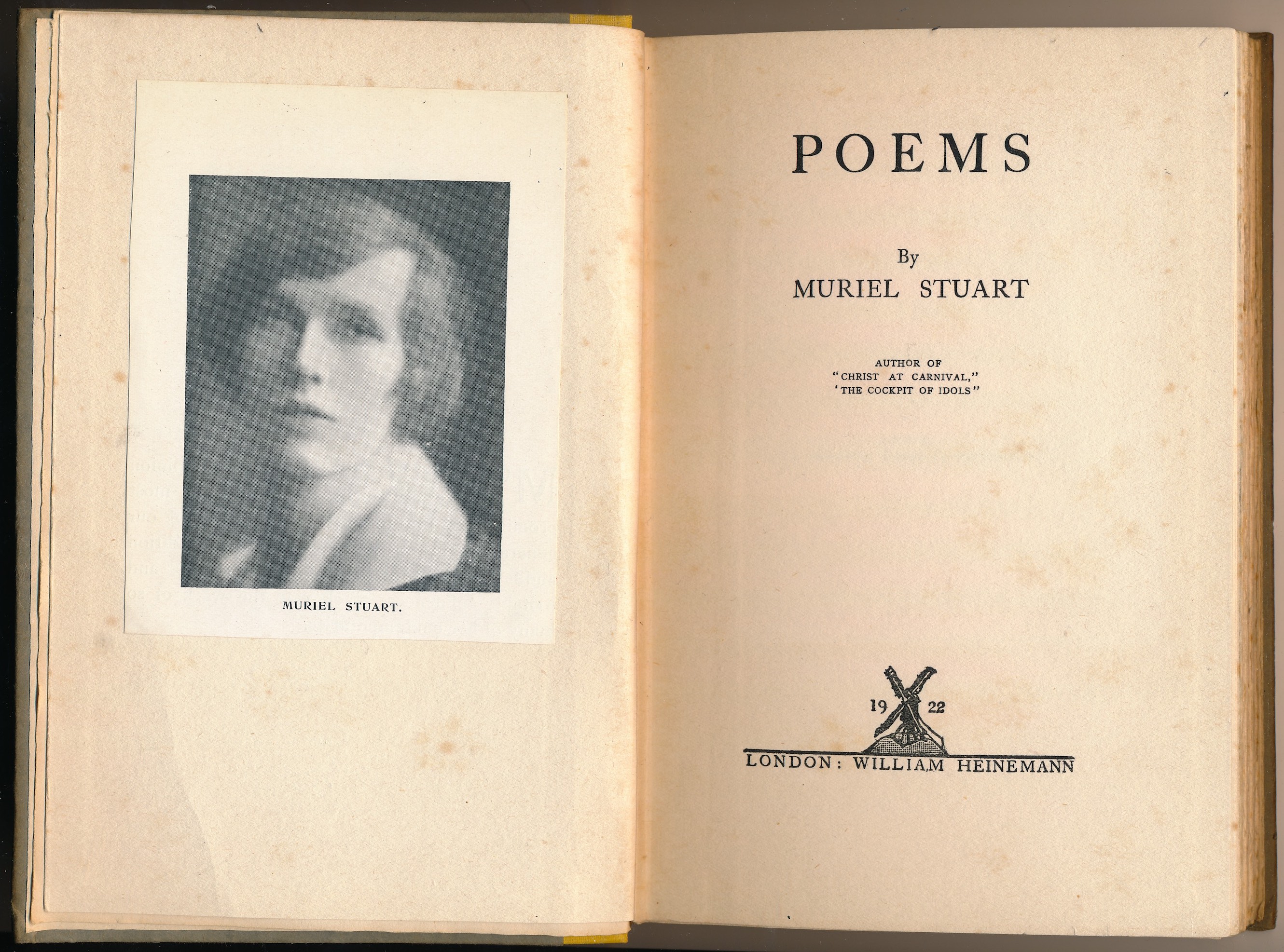 Poems. By Muriel Stuart by Stuart, Muriel (Muriel Stuart Irwin, 1885 ...