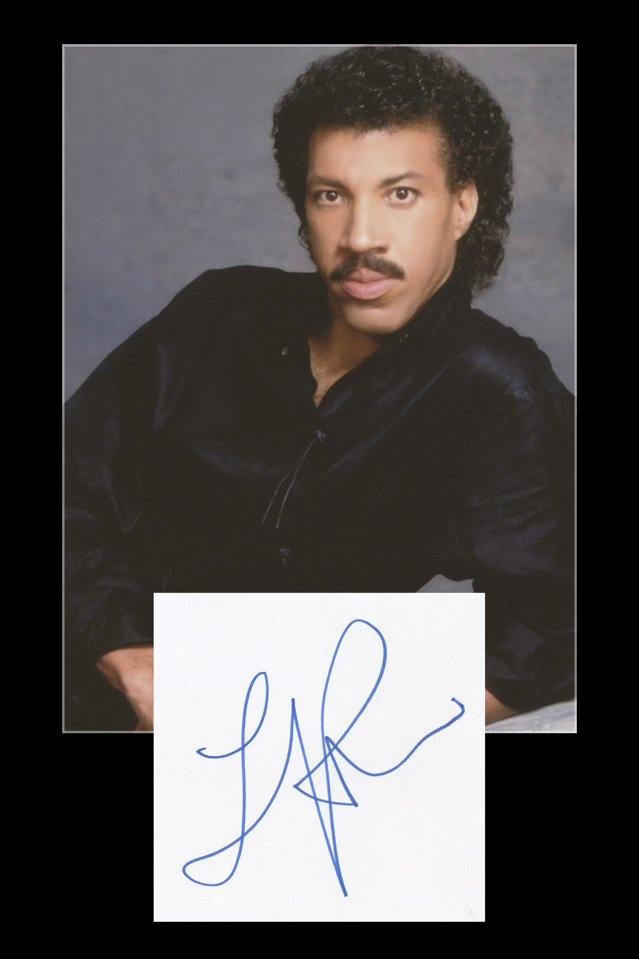 Lionel Richie - Rare carte signée en personne - Paris 2001 by Lionel ...