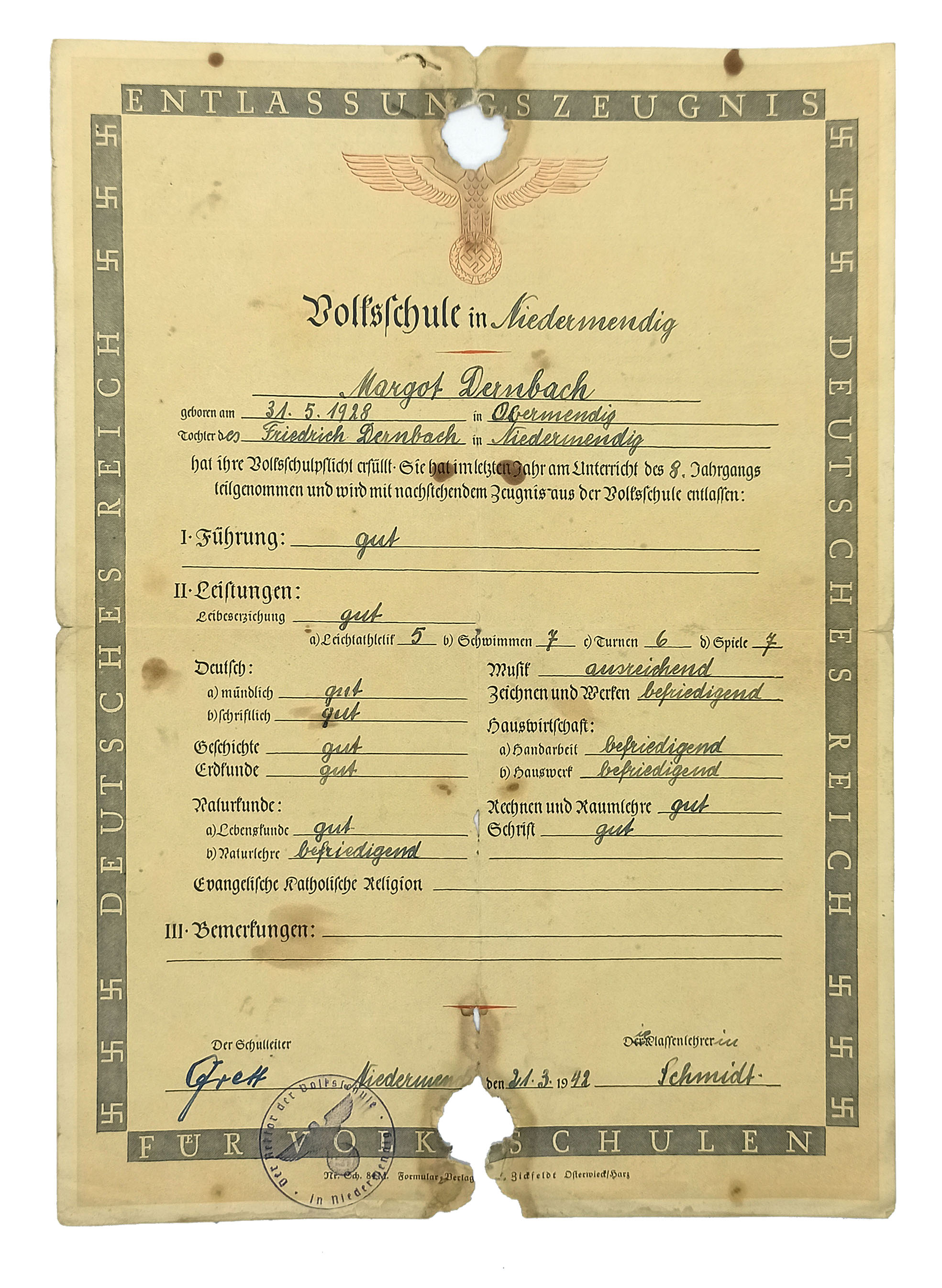 [NAZI GERMANY / MIGRATION / WOMEN] Archive of documents of an emigrated ...