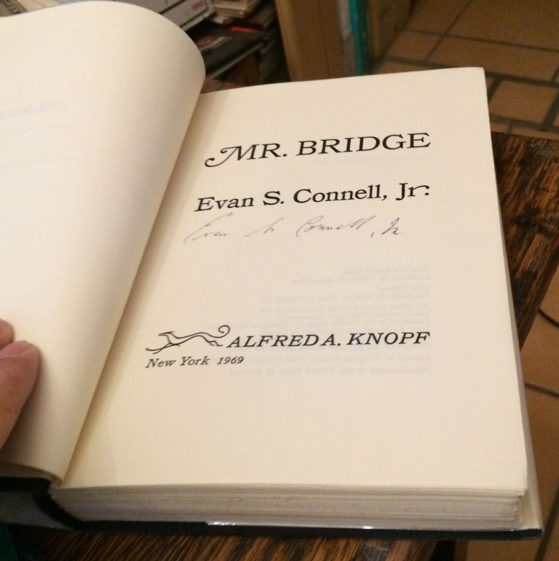 Mr. Bridge by Connell Jr., Evan S.: Fine Hardcover (1969) First Edition ...