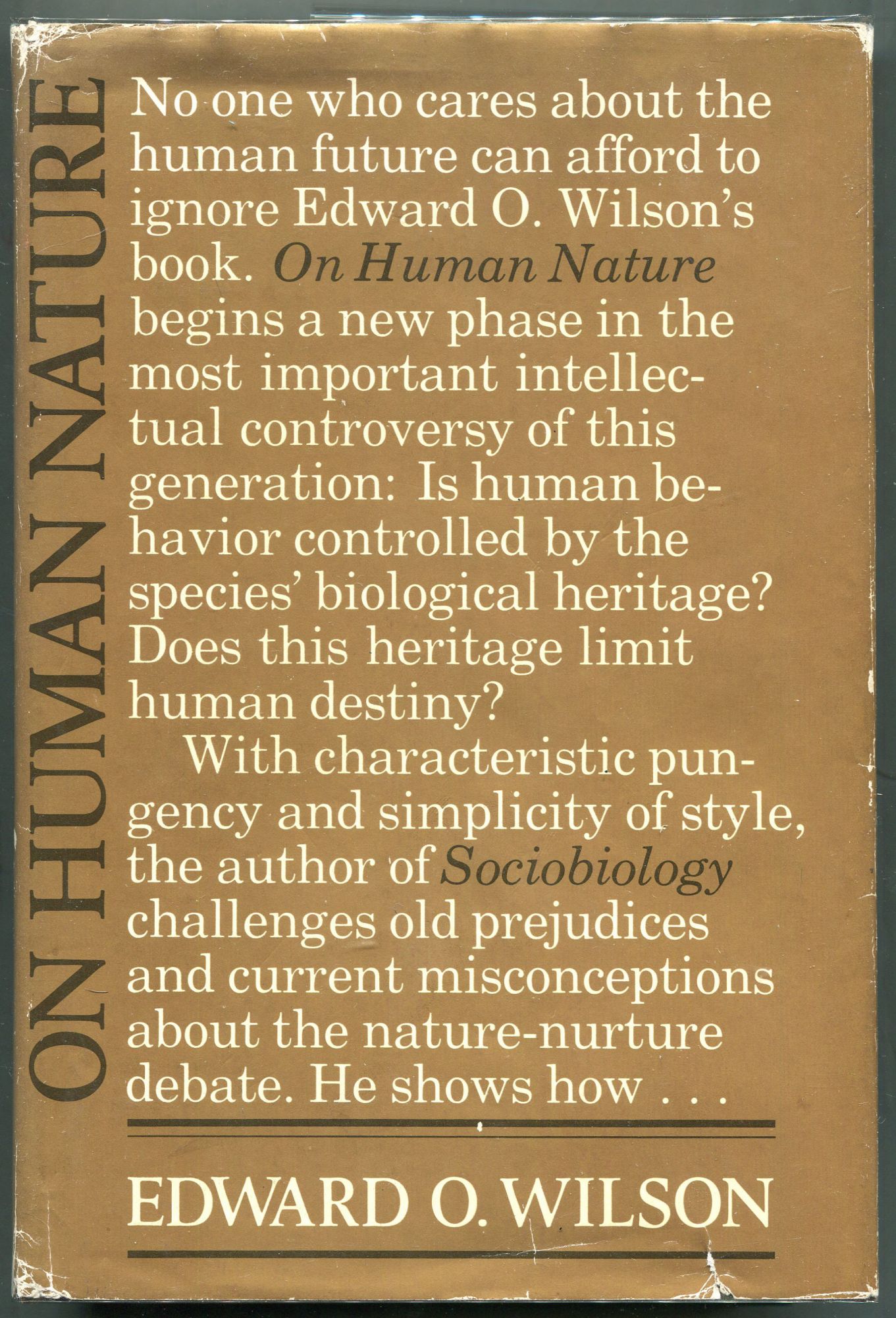 On Human Nature by Wilson, Edward O.: Very Good Hardcover (1978) First ...