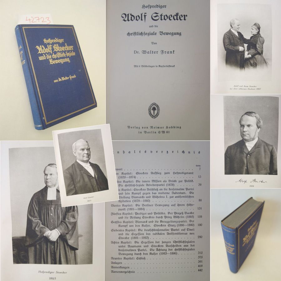 Hofprediger Adolf Stoecker und die christlich-soziale Bewegung, von Dr ...