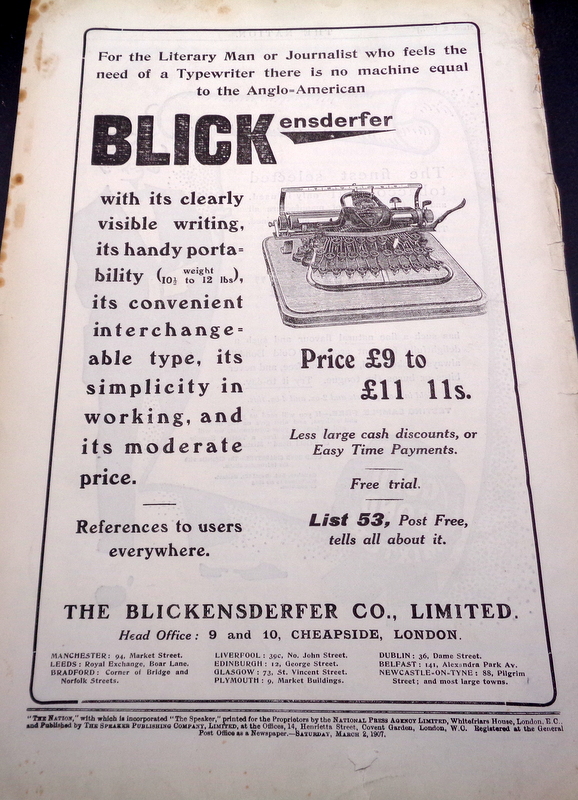 The Nation. (Magazine) ISSUE No 1. Saturday March 2nd 1907. by H. W ...