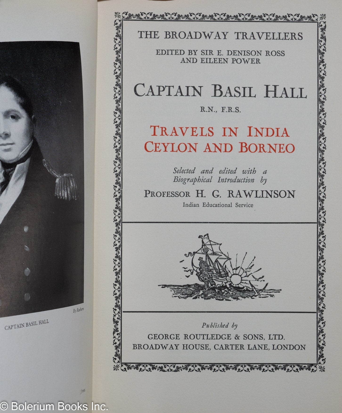 Captain Basil Hall, Travels in India Ceylon and Borneo, Selected and ...