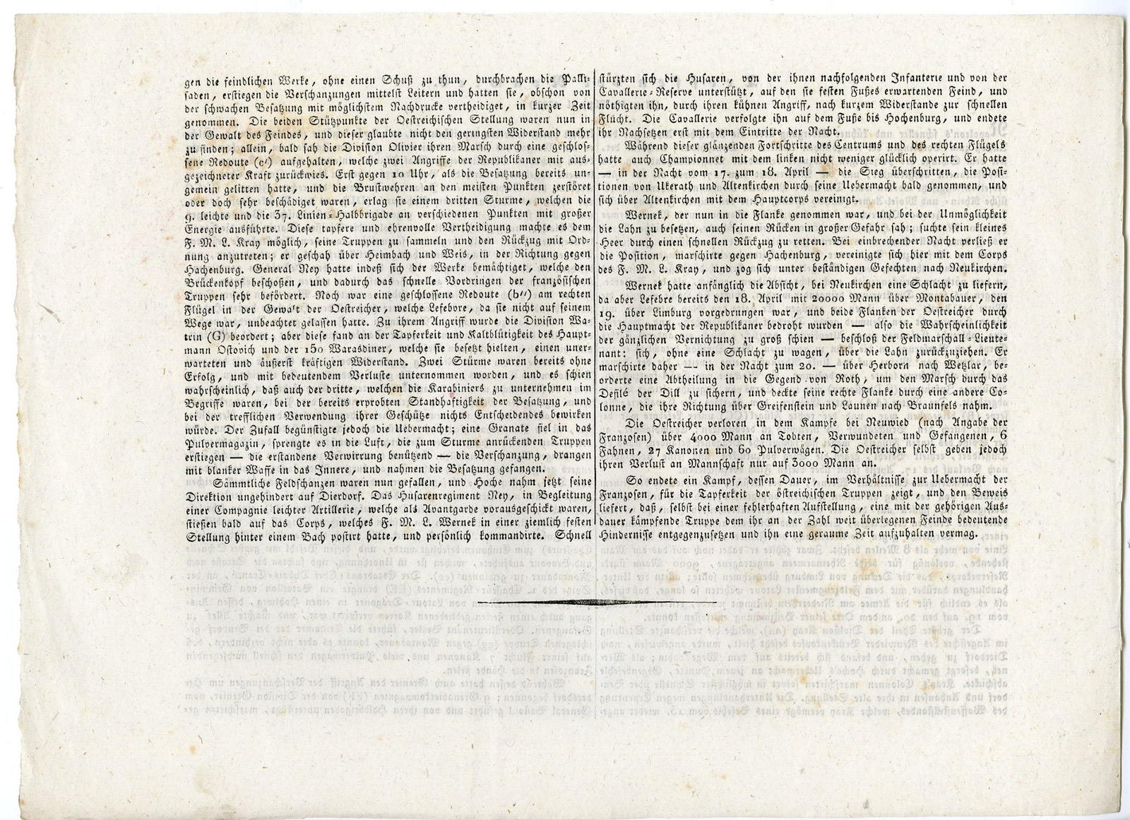 Antique Map-BATTLE OF NEUWIED-GERMANY-von Rothenburg-1837 by Anonymous ...