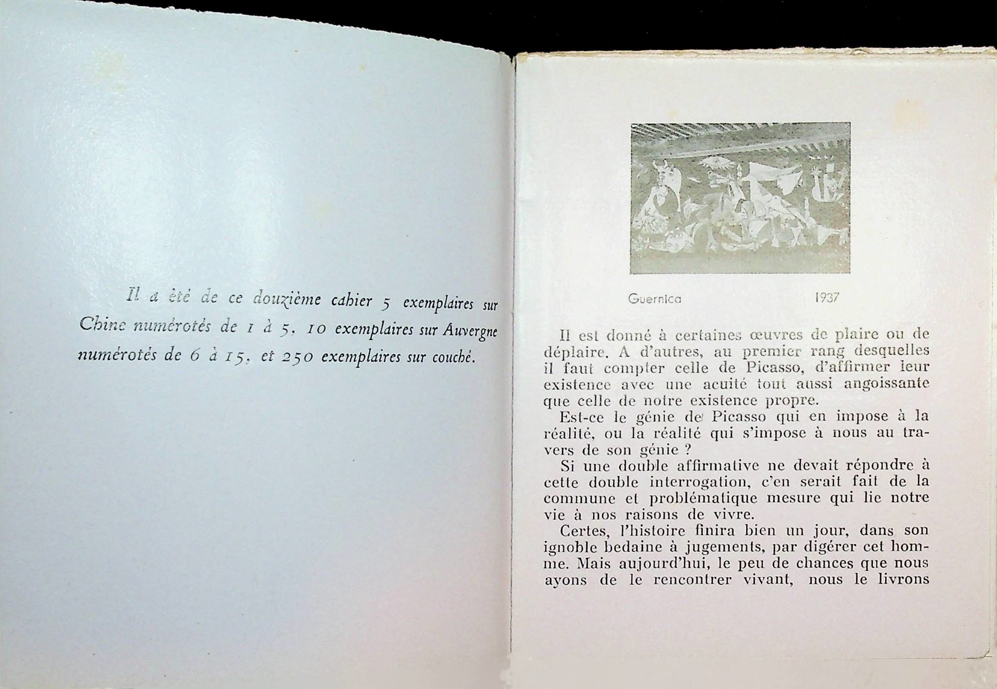 Picasso Les Pages Libres de la Main a Plume (Free pages from La Main Ã ...