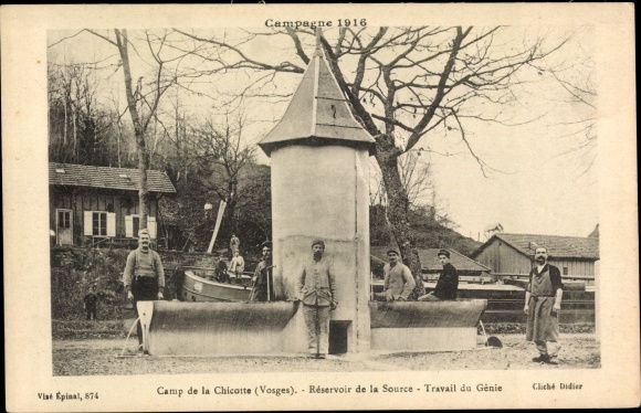 Ansichtskarte / Postkarte Camp de Chicotte Vosges, Reservoir de la ...