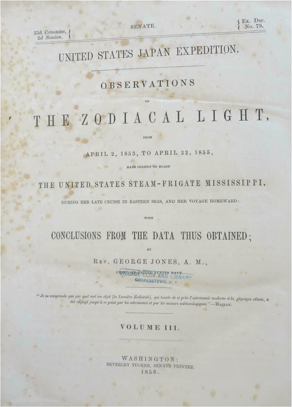 Perry's Expedition to Japan 1856 Night Sky Observations Star Charts ...