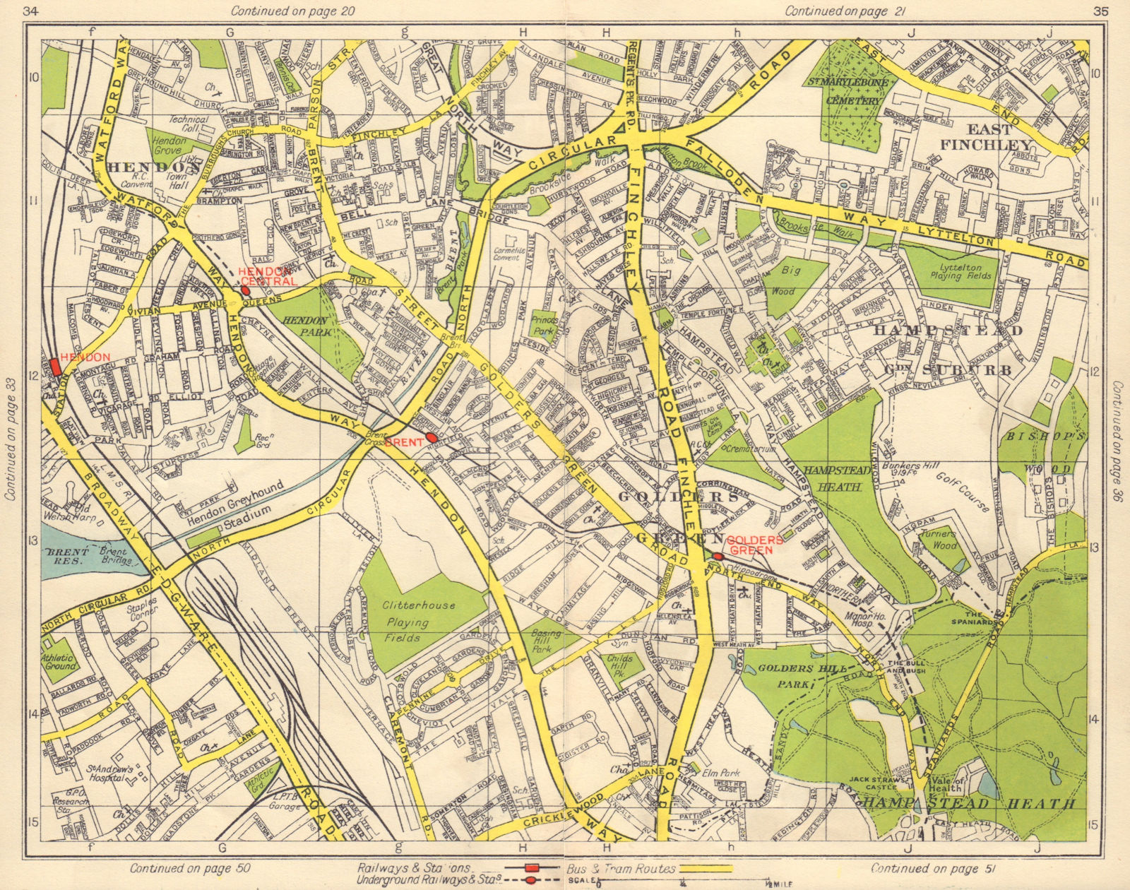 Hendon by Geographers A-Z Map Co / Geographia / Pearsall, Phyllis ...