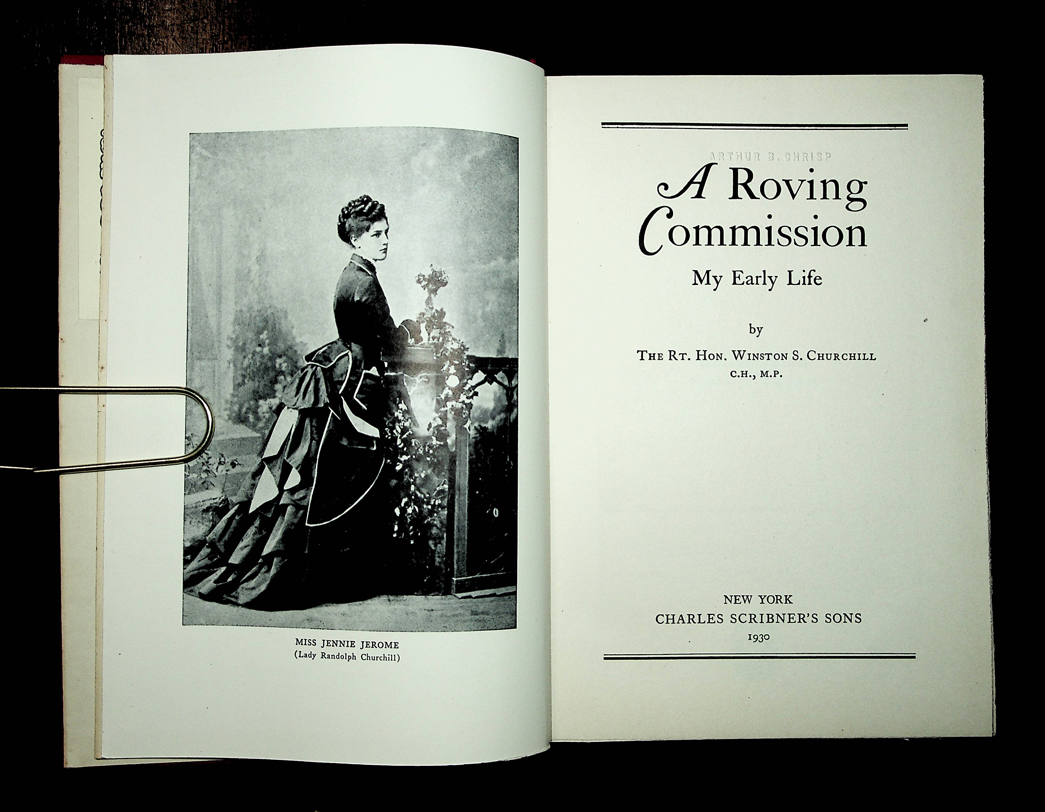 A ROVING COMMISSION My Early life by Churchill, Winston fx: Hardcover ...