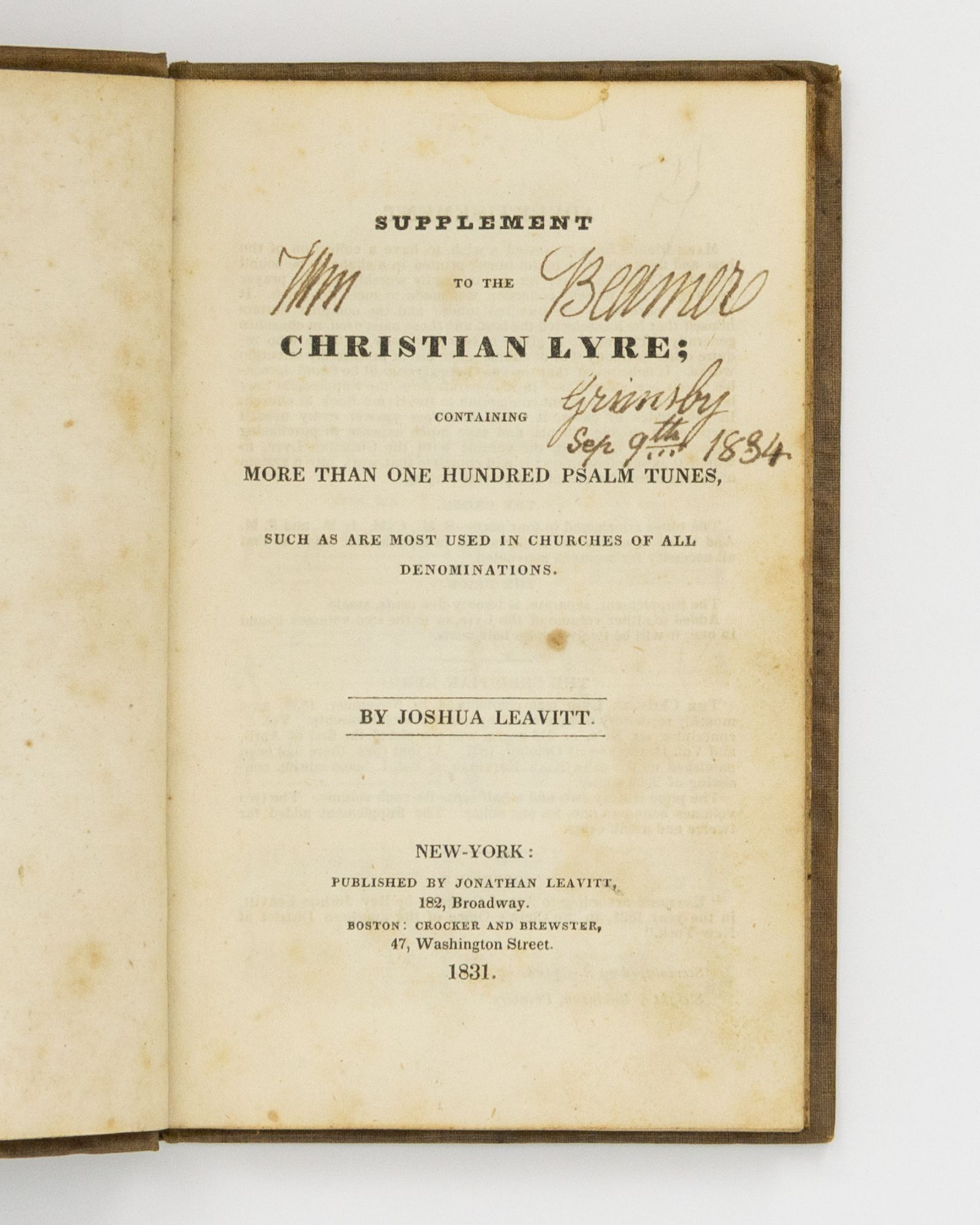 Supplement to the Christian Lyre, containing more than One Hundred ...