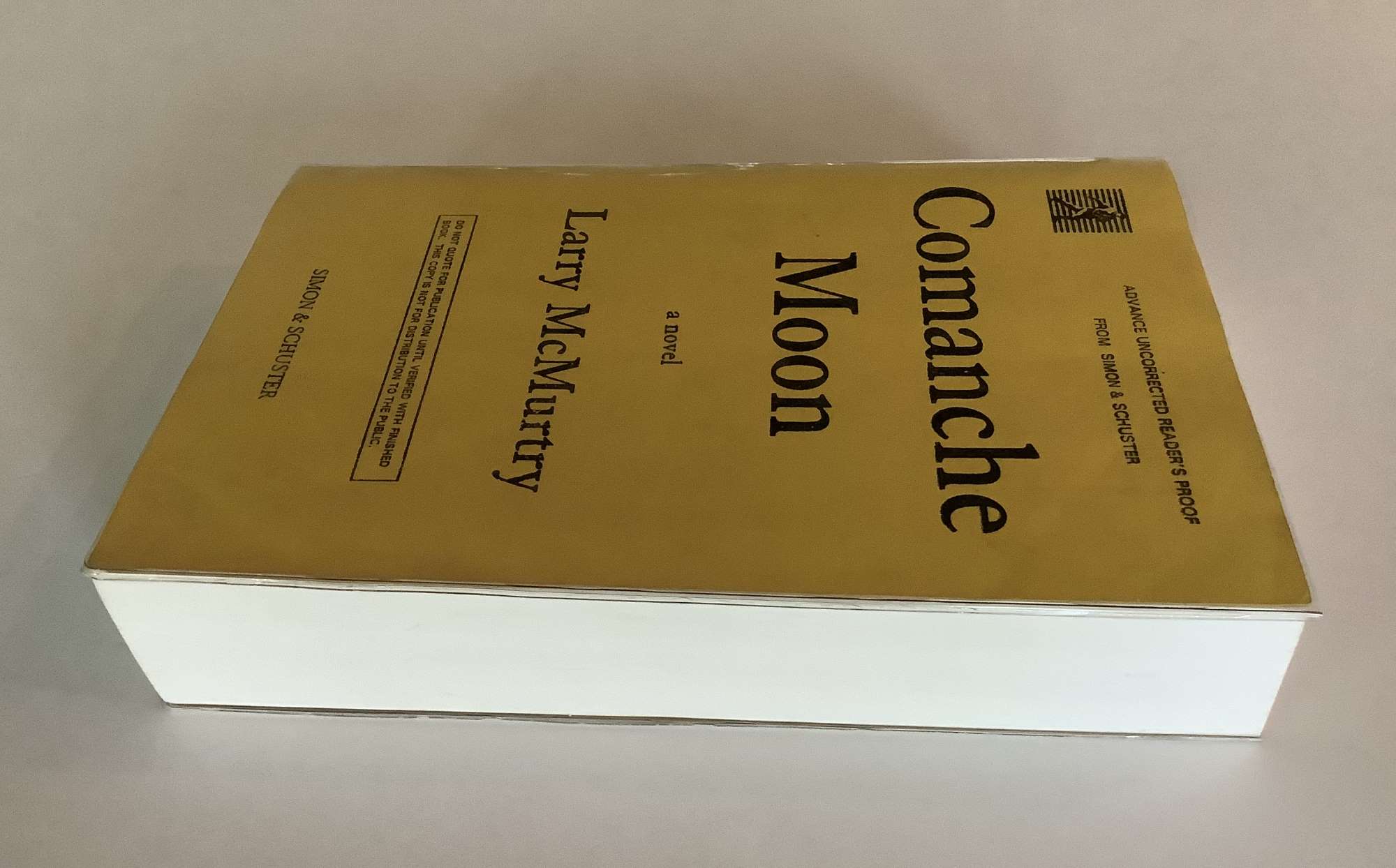 Comanche Moon (Uncorrected Proof) by Larry McMurtry: Near Fine Soft ...