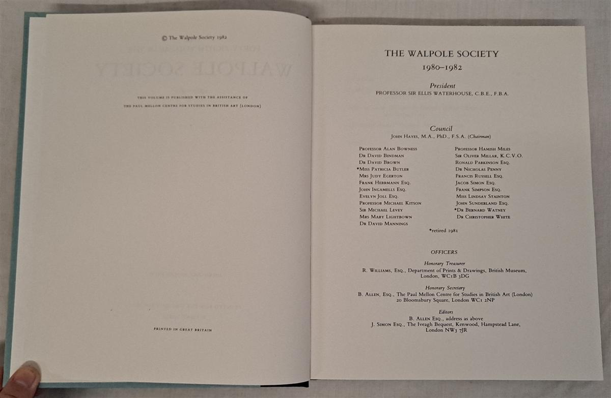 The Forty-Eighth Volume of the Walpole Society 1980 - 1982 by R ...