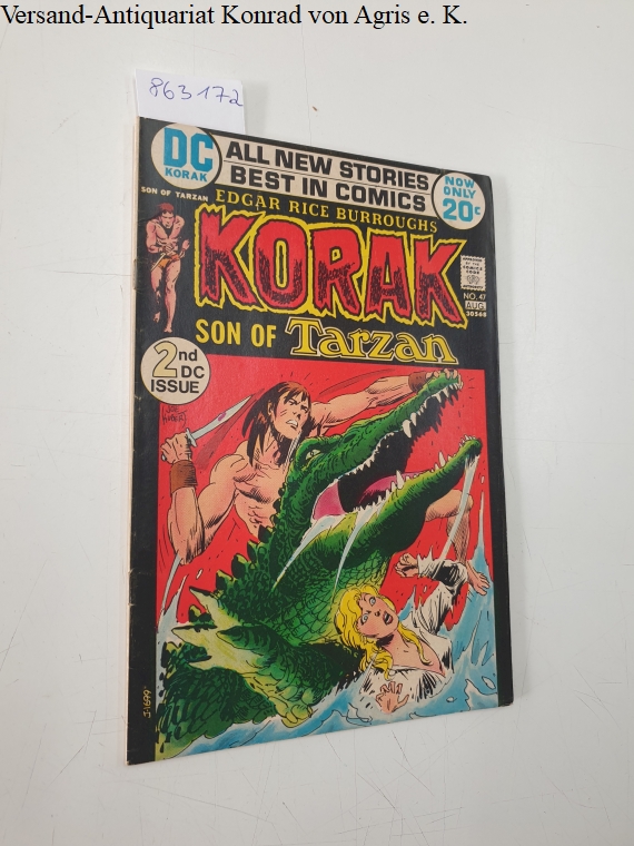 Korak Son Of Tarzan : 2nd DC Issue : Vol. 9 No. 47 July-Aug., 1972 : by ...