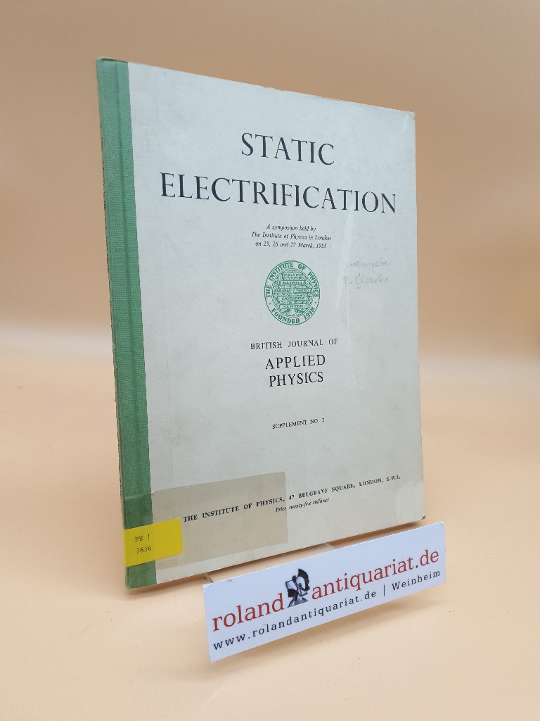 Static Electrification - British Journal of Applied Physics ...