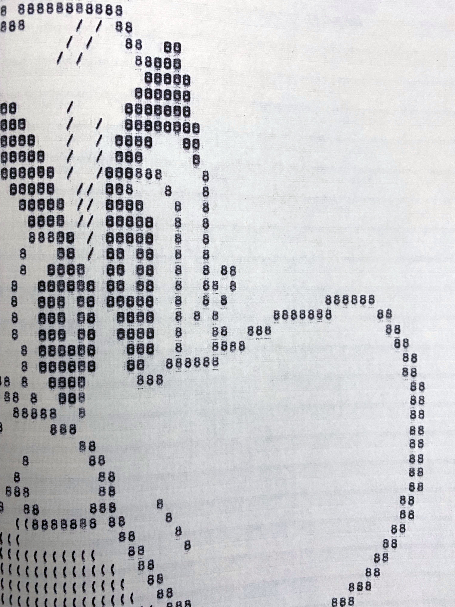 Running Asterix . computer print-out (ASCII or text art cartoon) by AEG ...