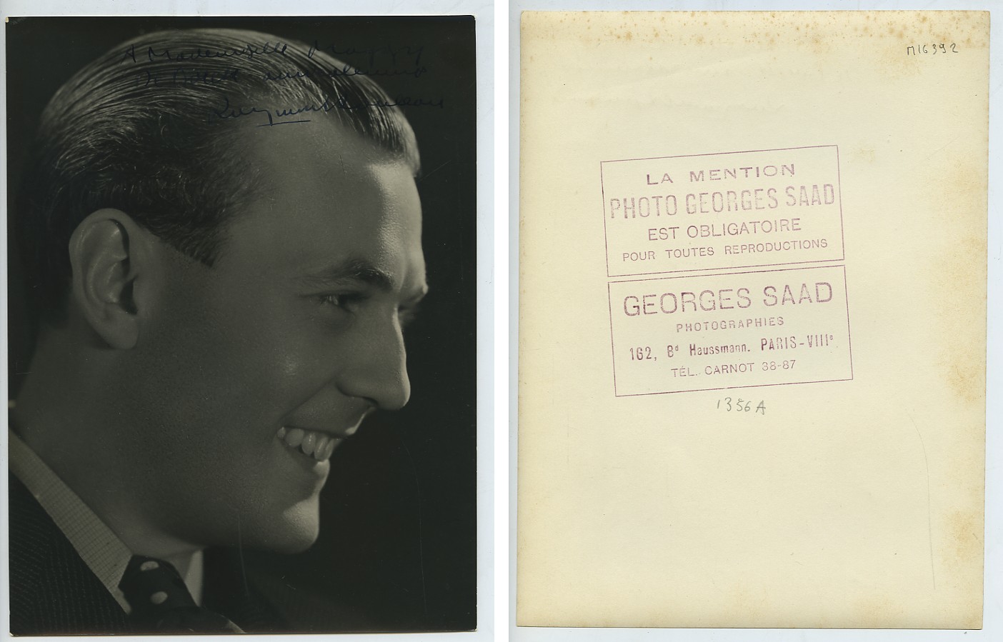 French Actor Raymond Rouleau Autograph Old Photo Georges Saad 1932 by ... French Actor Raymond Rouleau Autograph Old Photo Georges Saad 1932 by ...