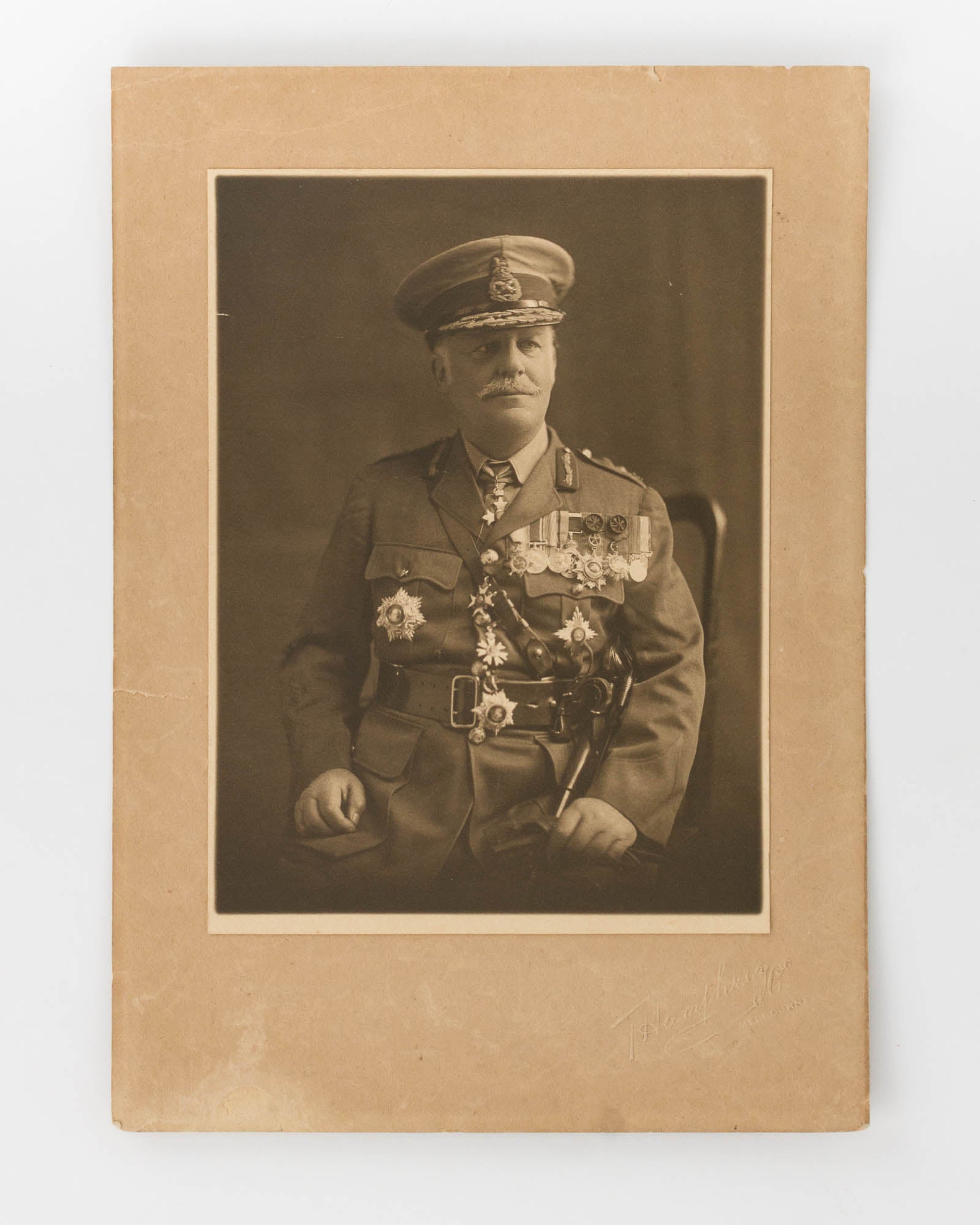 A studio portrait photograph of Sir Charles Snodgrass Ryan KBE CB CMG ...