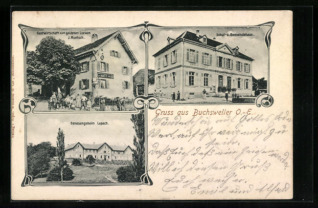 Carte Postale Buchsweiler Gasthaus Zum Goldenen Löwen Genesungsheim