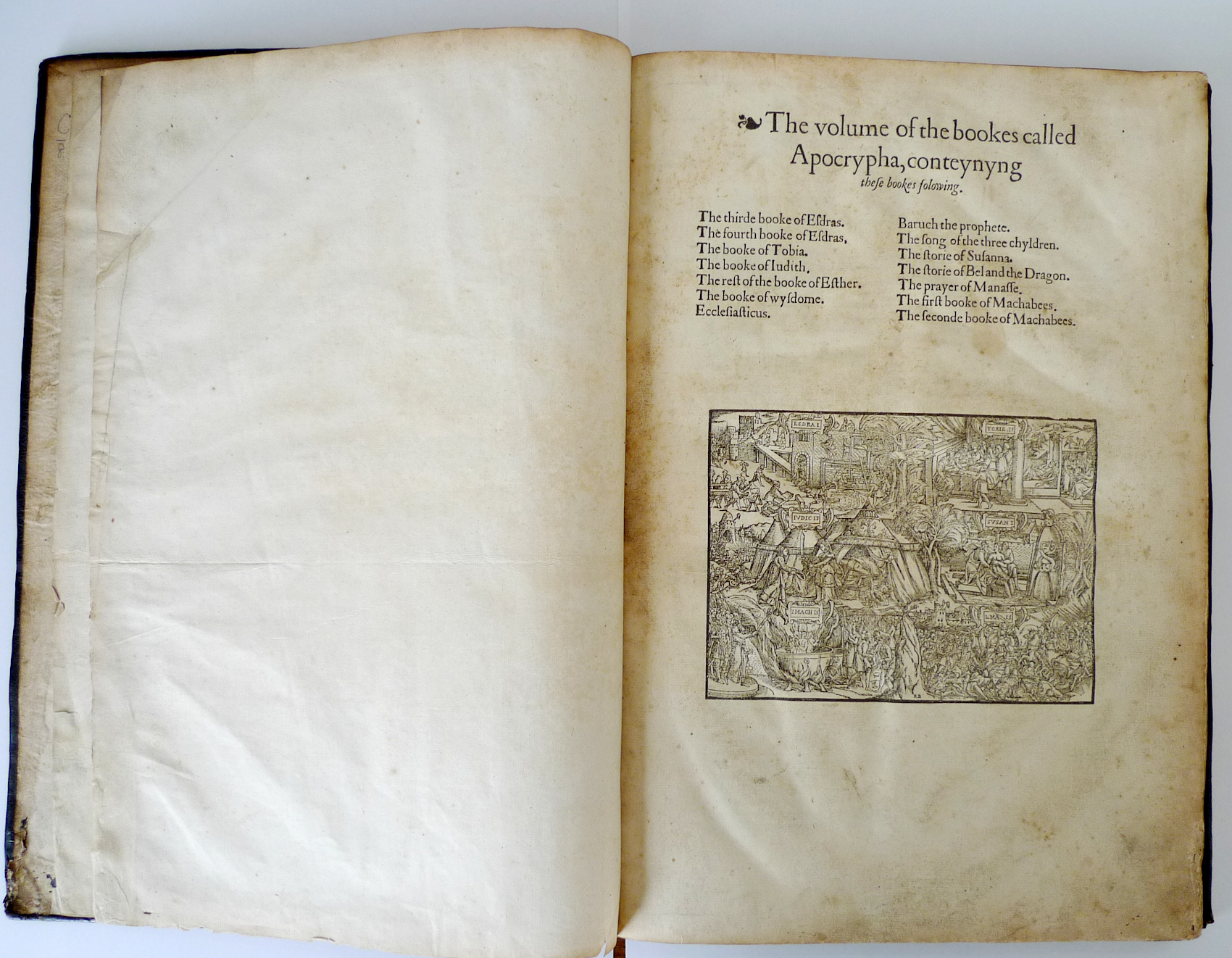 Apocrypha Bible of the Lord. 1572. The volume of the bookes called ...