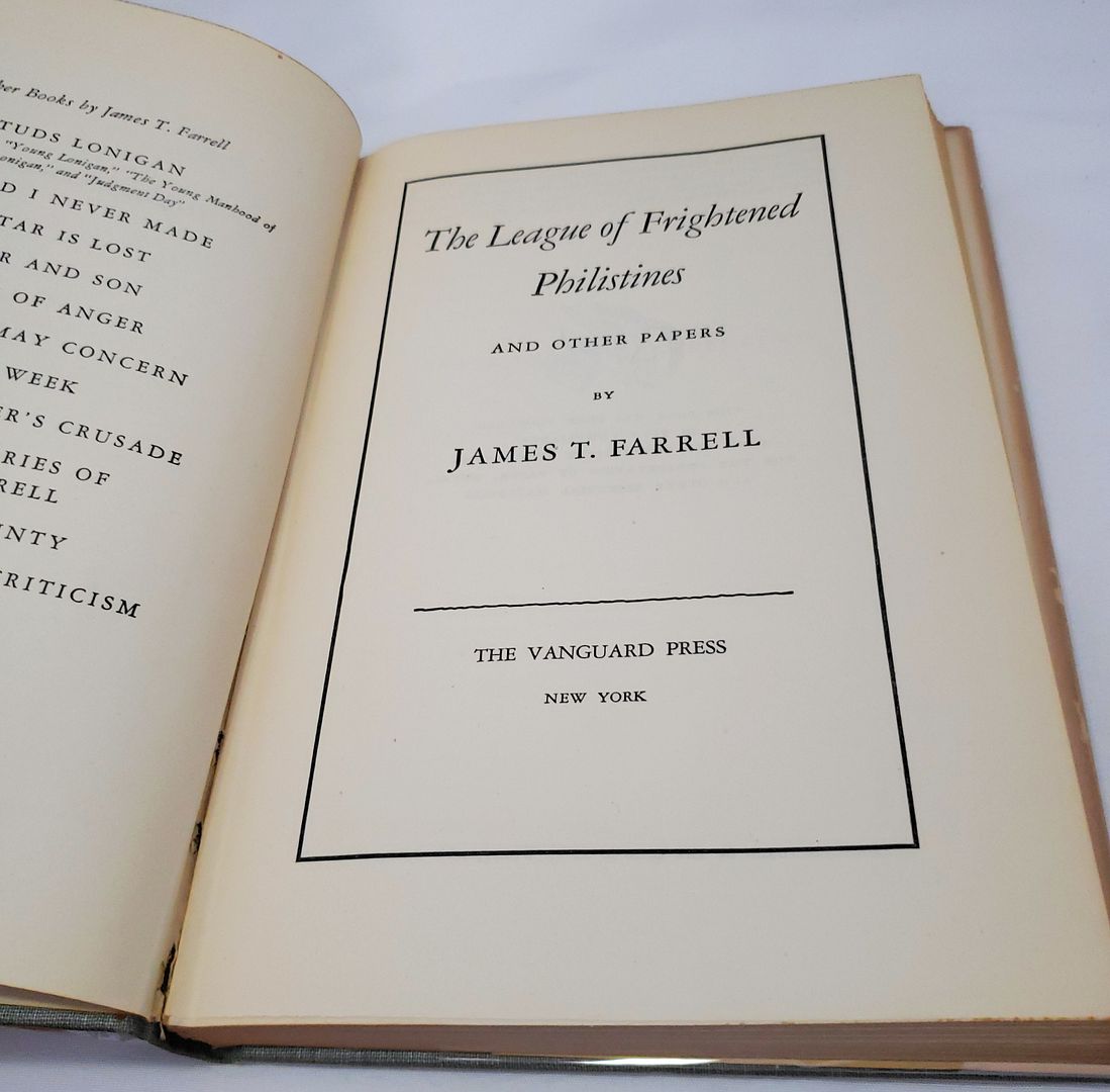 The League of Frightened Philistines by Farrell, James T.: Good Minus ...