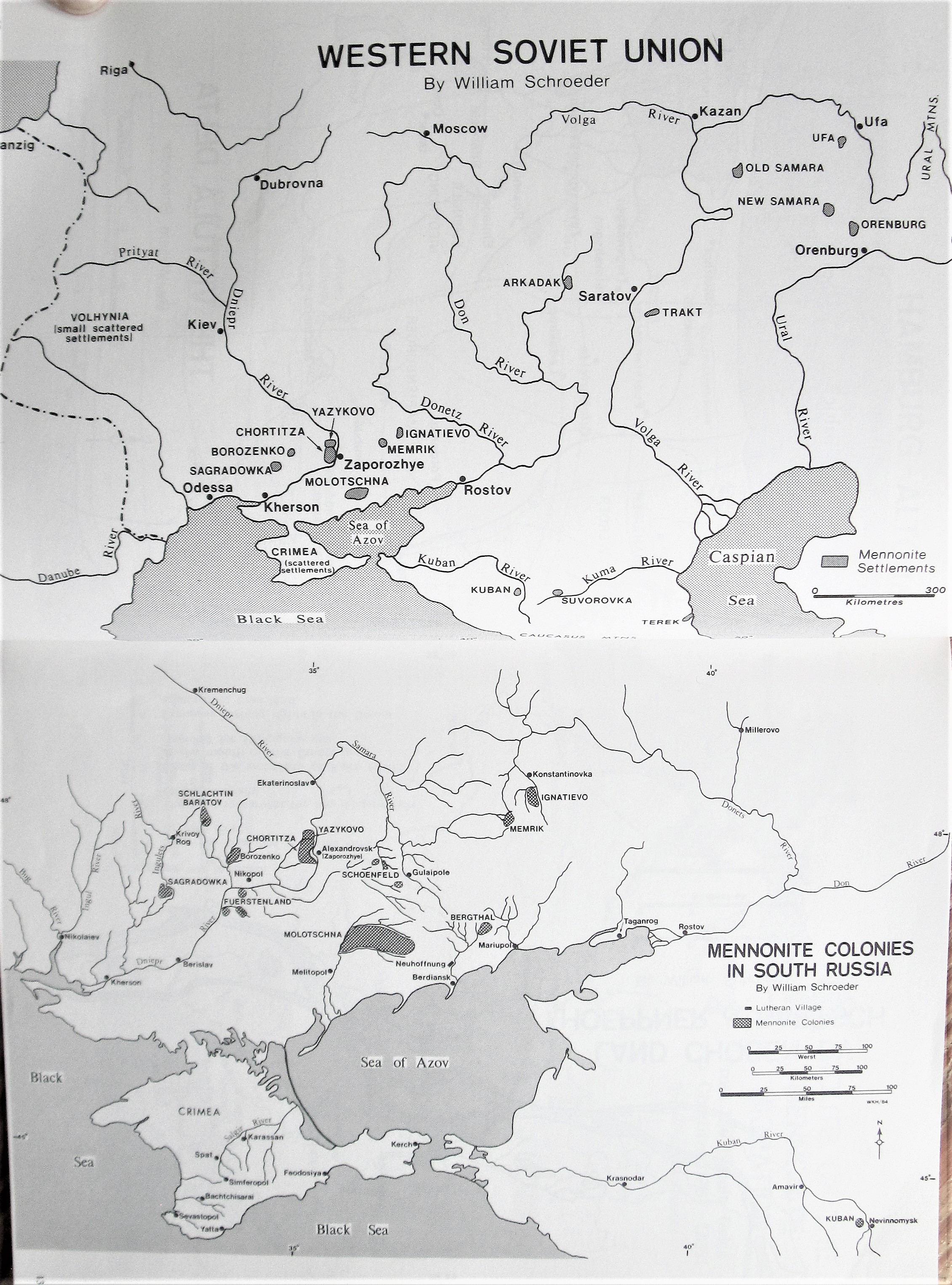 Mennonite Historical Atlas by Schroeder, William (maps), and Helmut T ...