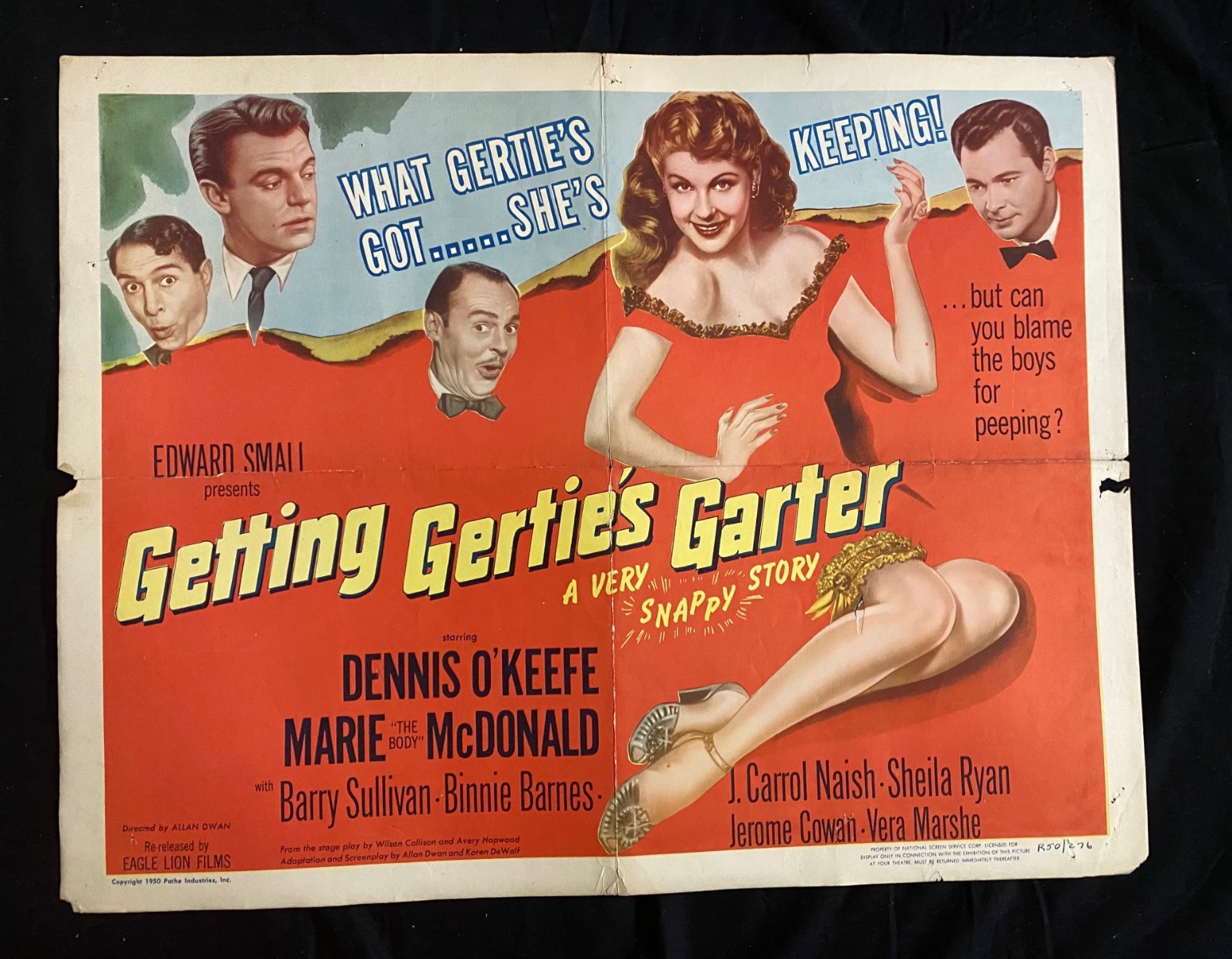 Getting Gertie's Garter Original Half Sheet Poster 1950 Dennis O'Keefe ...