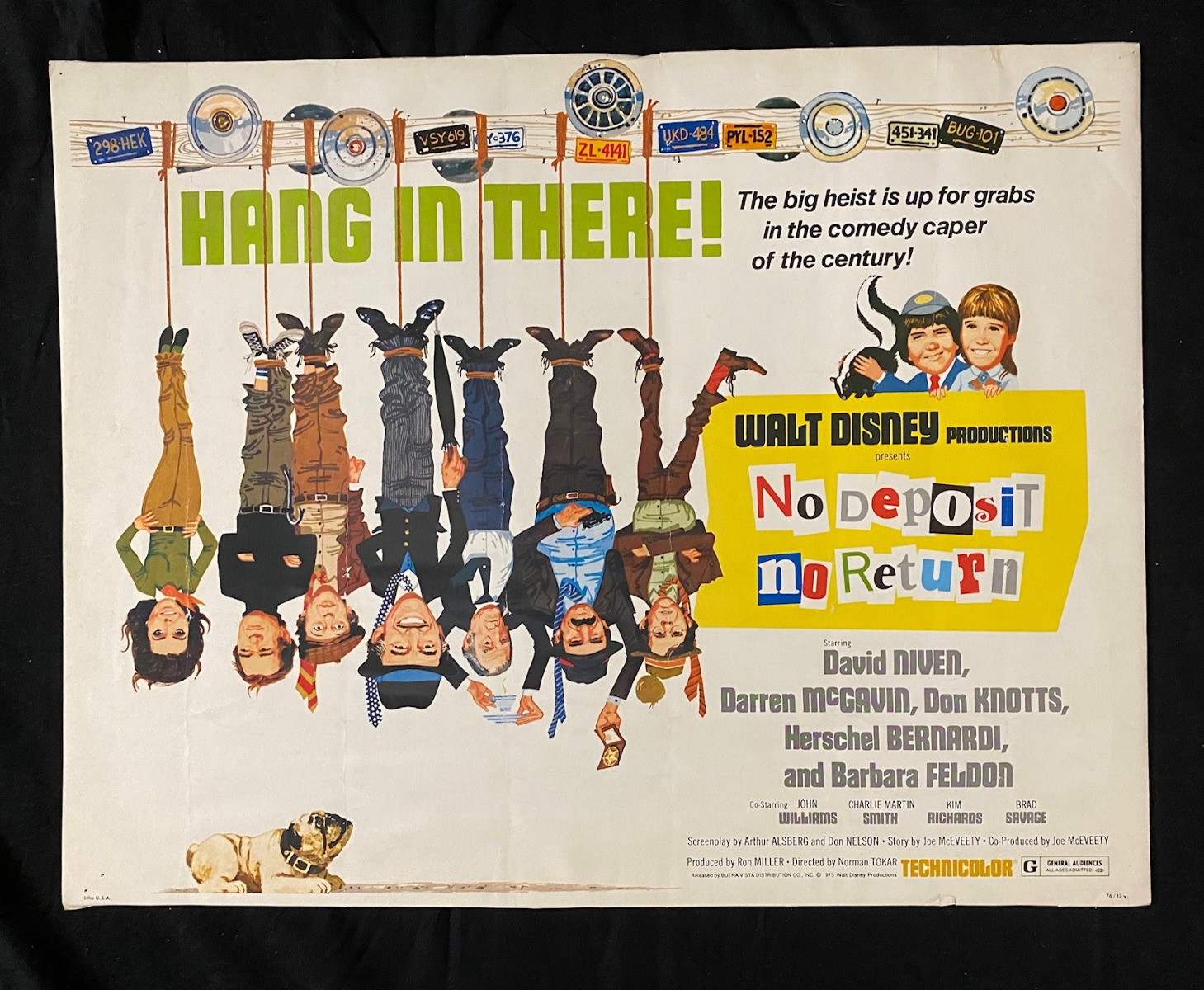 No Deposit No Return Original Half Sheet Poster Disney 1976: (1976 ...