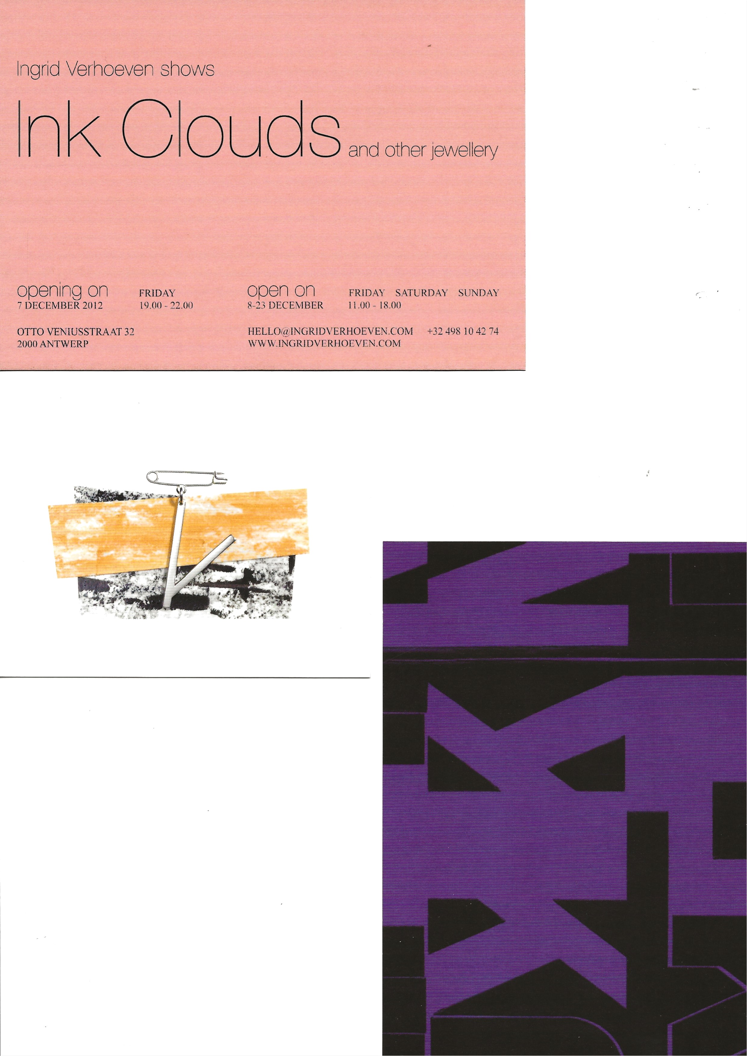 Ingrid Verhoeven - a collection of 5 invitations / documents by ...